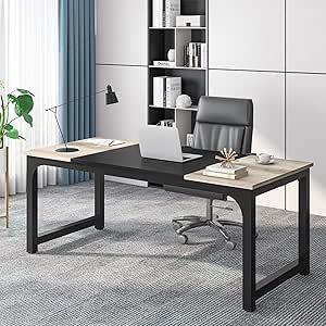 Tribesigns Computer Desk Office Work Desk, 180 x 80 x 75 cm Large PC ...