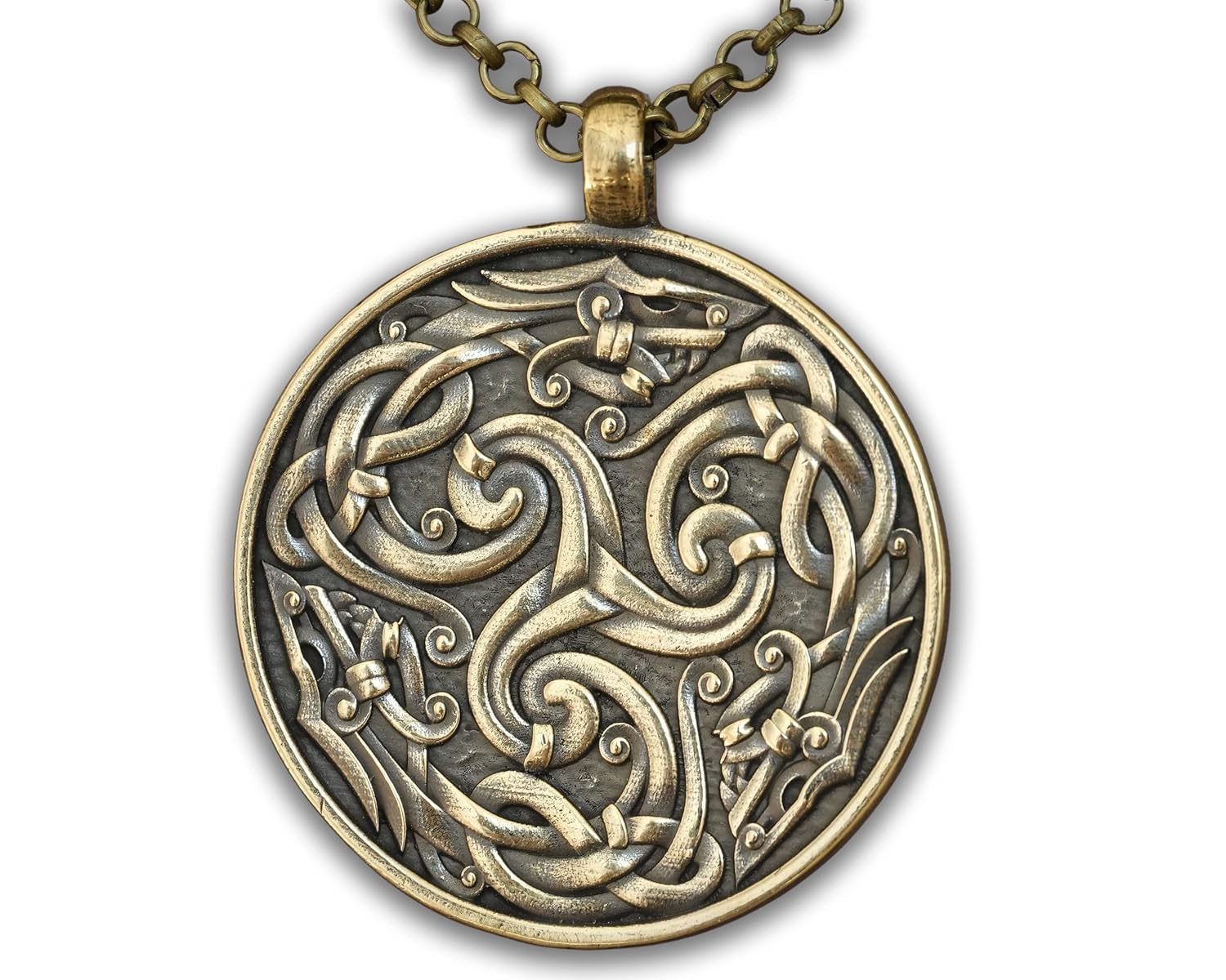 Amazon.com: Baldur Jewelry - Celtic Triple Spiral Viking Dragon Wyrm ...