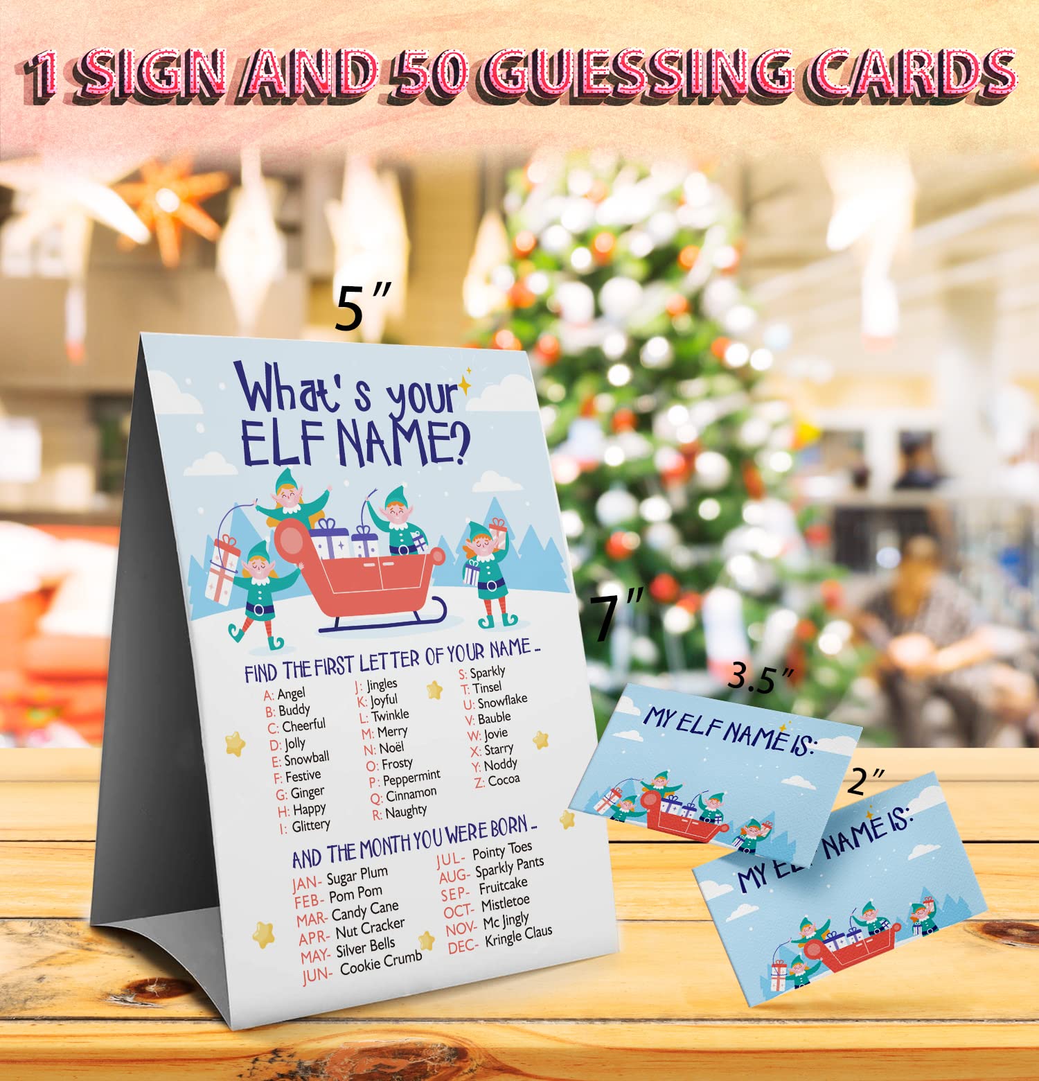 Christmas Games Sign - What's Your Elf Name Game, Christmas games for ...