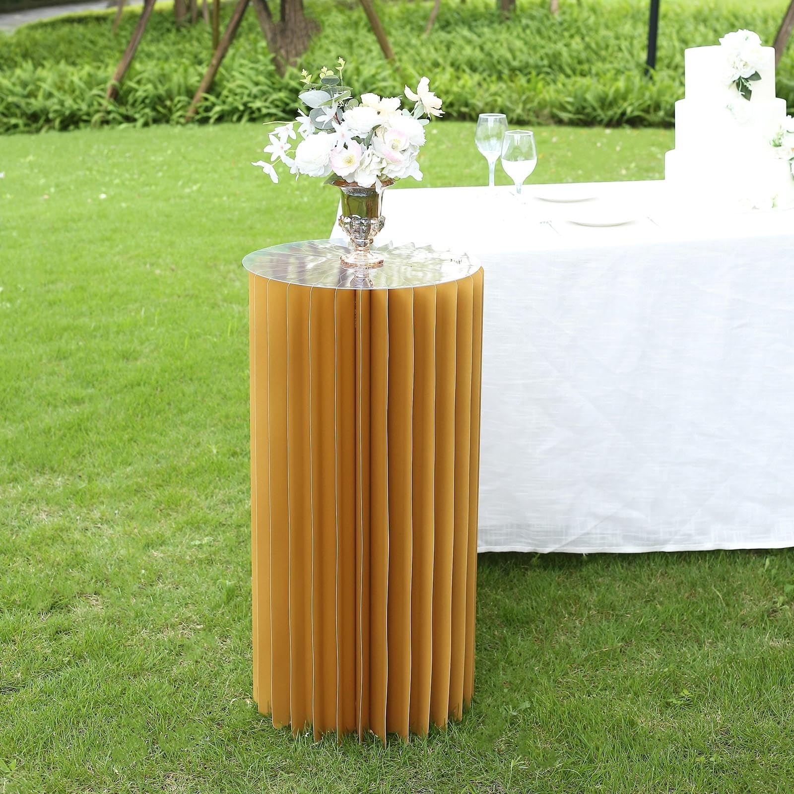 Amazon.com: Efavormart 32" Ivory DIY Accordion Cylinder Cardboard ...