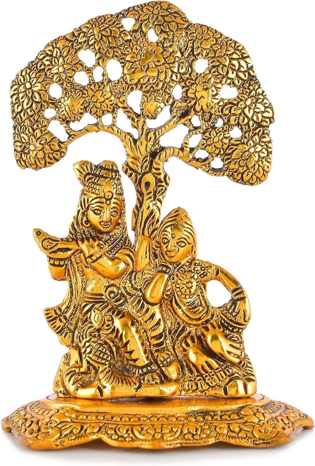 Amazon.com: INDACORIFY Lord Radha Krishna Under Tree Idols with Flute ...