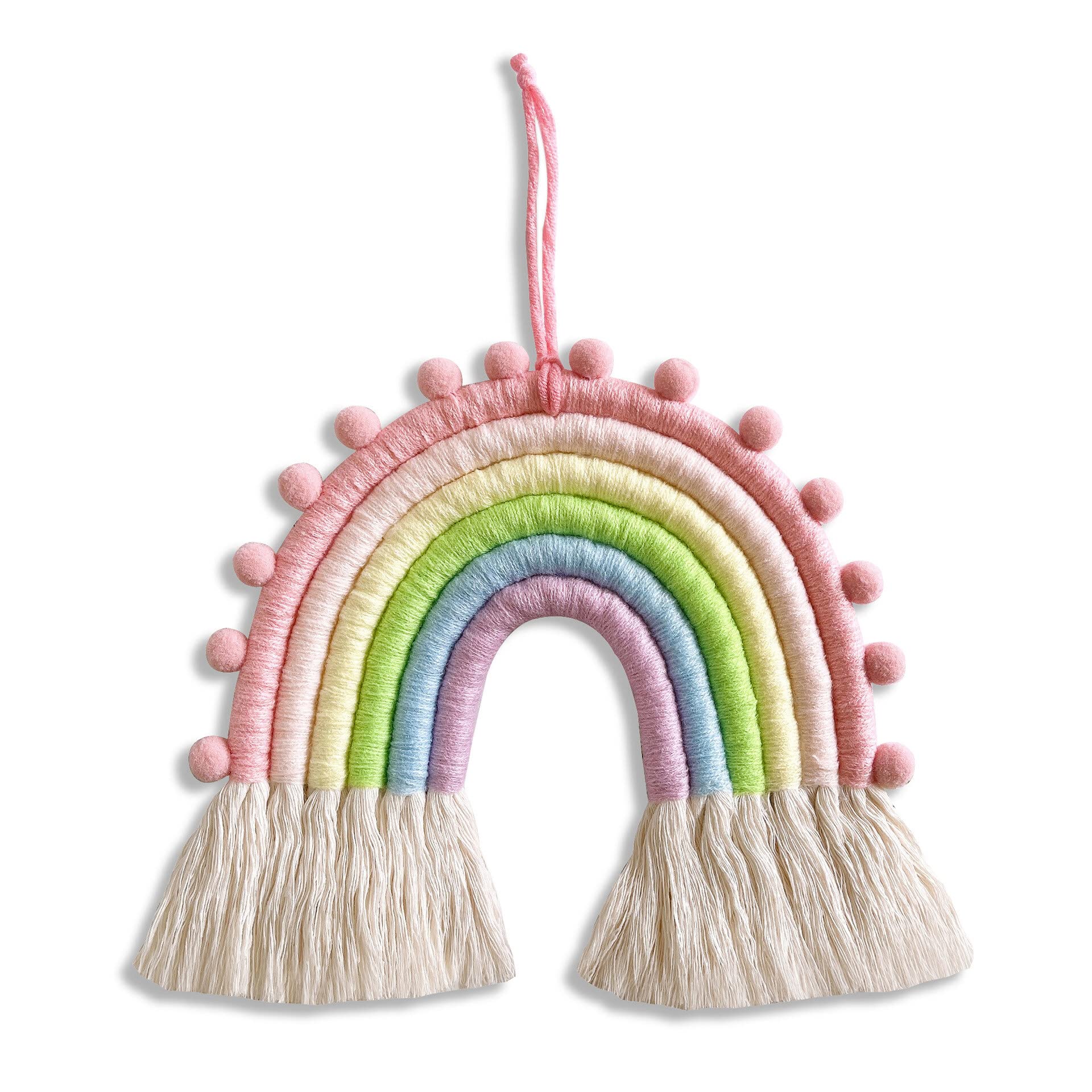 Amazon.com: Boho Rainbow Wall Hanging, Macrame Rainbow Wall Hanging ...