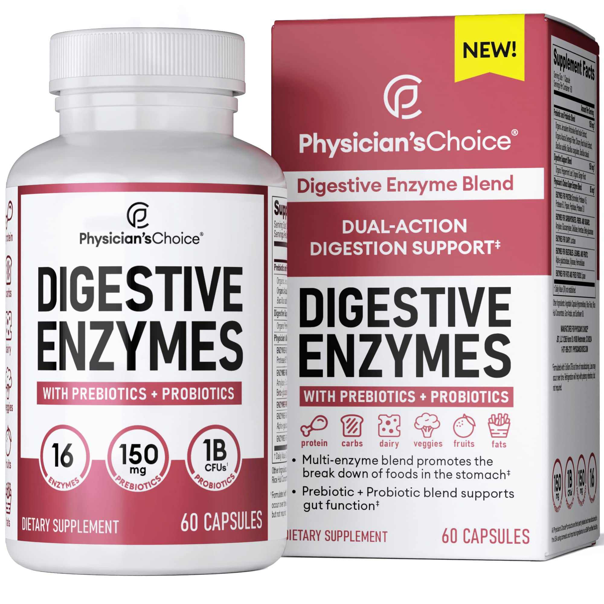 Snapklik.com : Physicians CHOICE Digestive Enzymes - Multi Enzymes ...