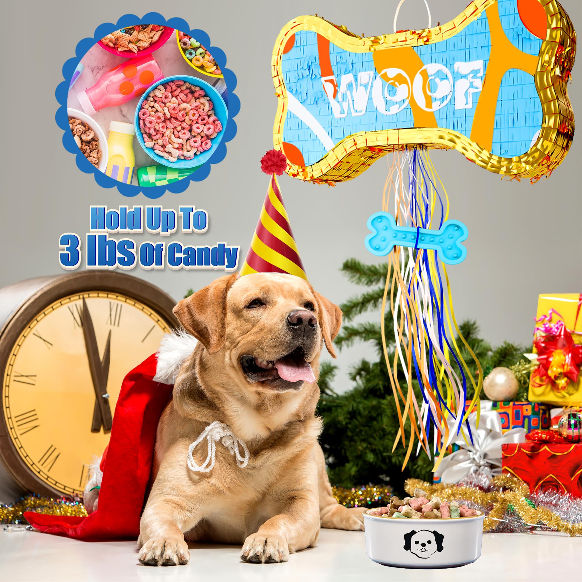 Snapklik.com : MUWOOB Dog Bone Pinata For Puppy Birthday Party ...