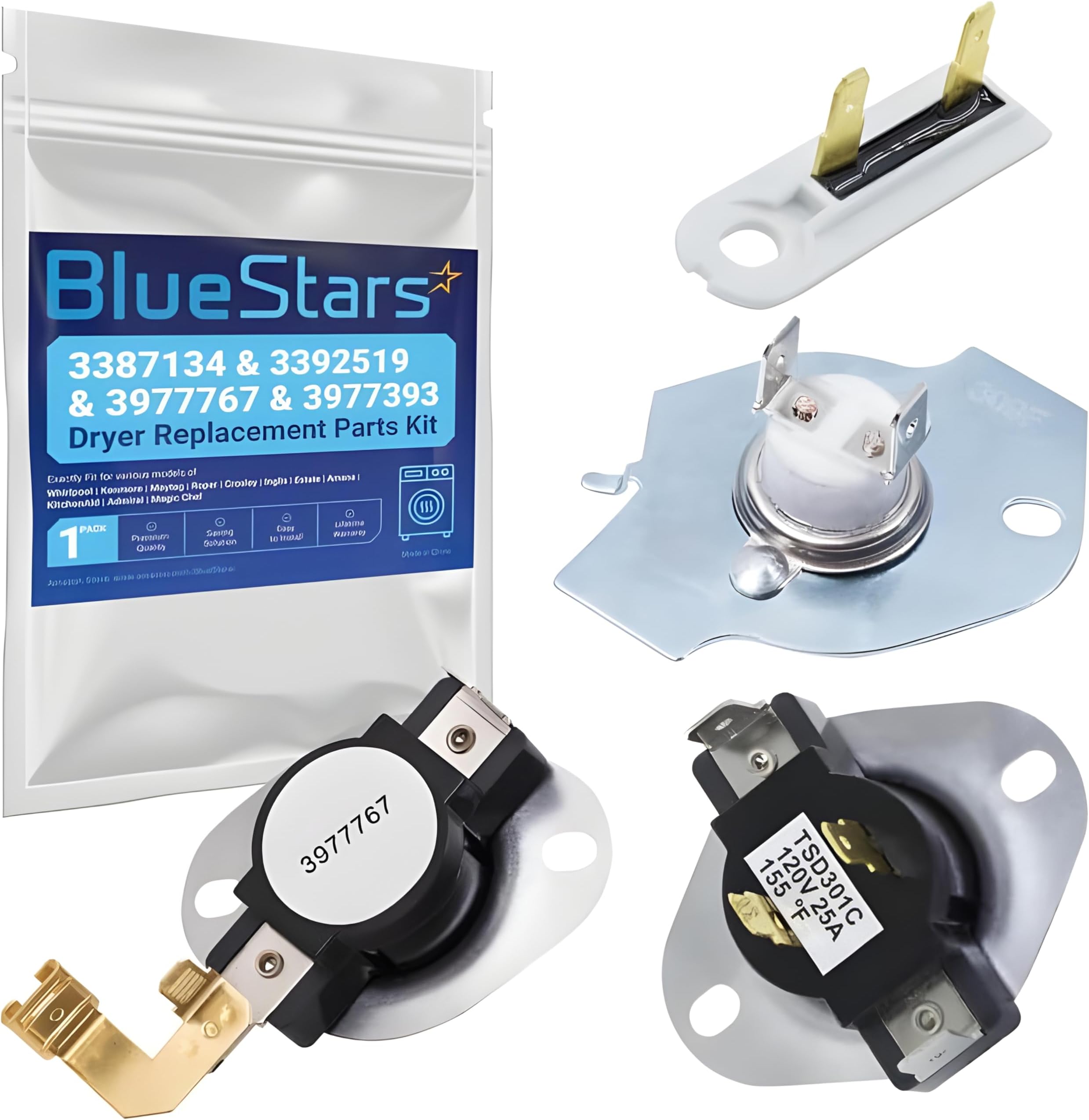 Amazon.com: For Whirlpool WED5100VQ1 WED49STBW1 WED4900XW0 WED4800XQ1 ...