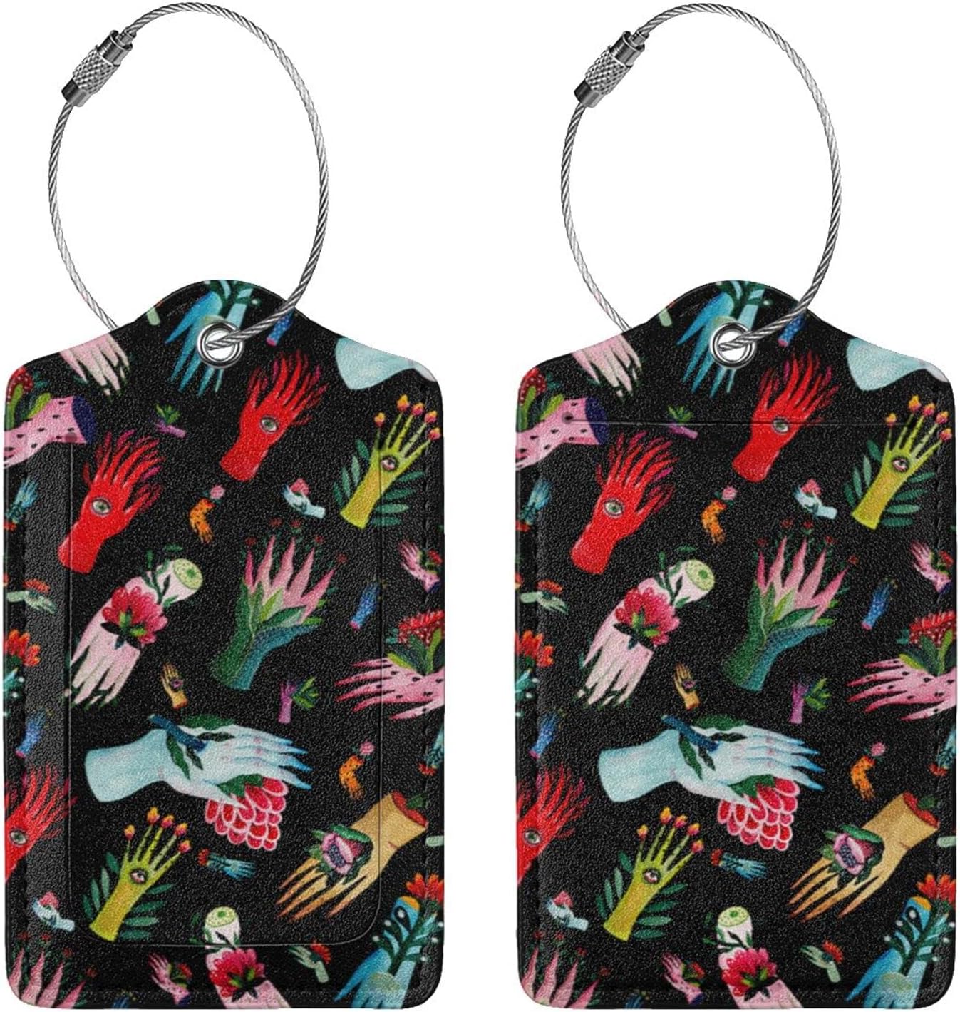 Amazon.com: Colorful Monster Hand Luggage Tag Microfiber Leather ...