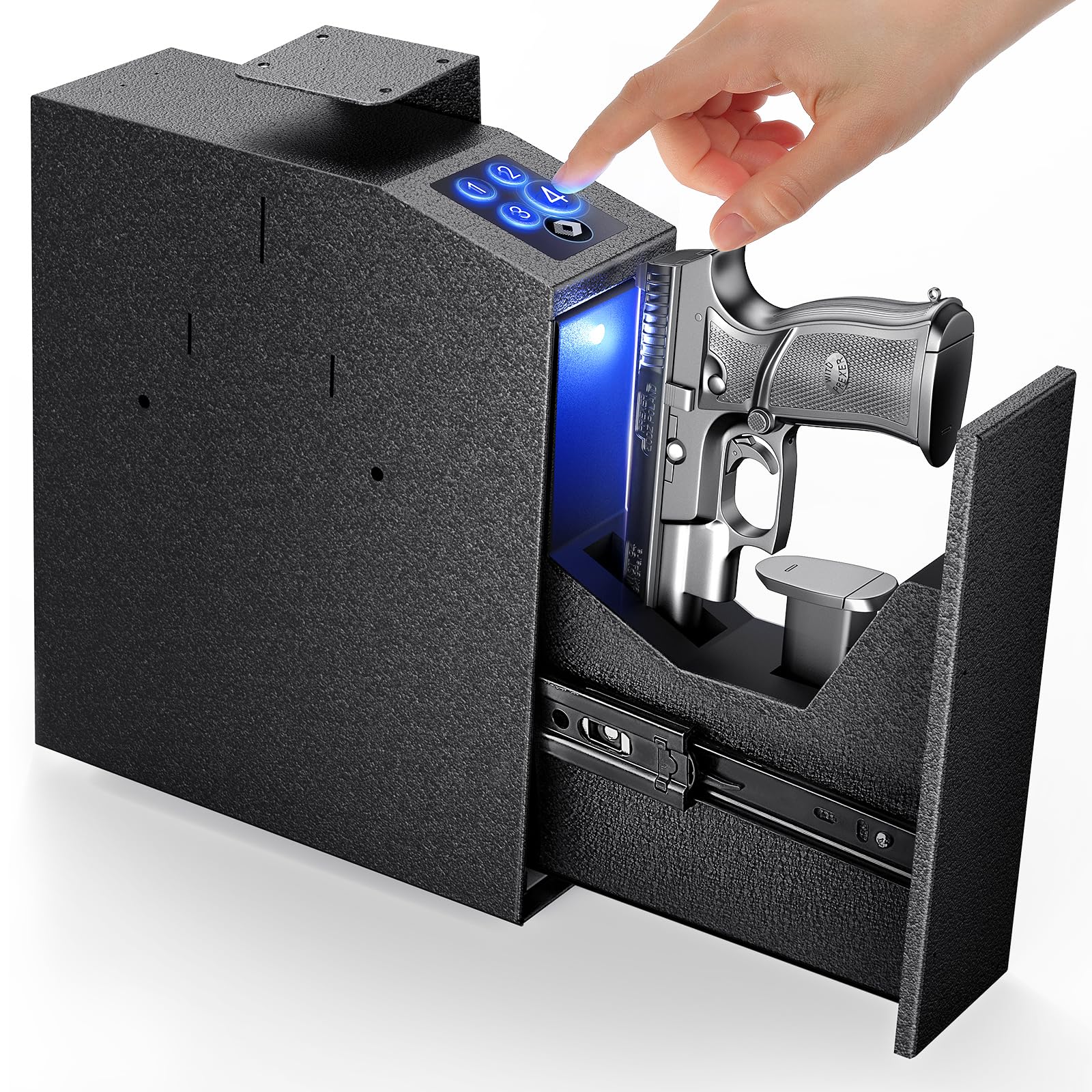 Amazon.com: ADIMO Gun Safe for Handgun, Bedside Gun Safe, Gun Safe ...