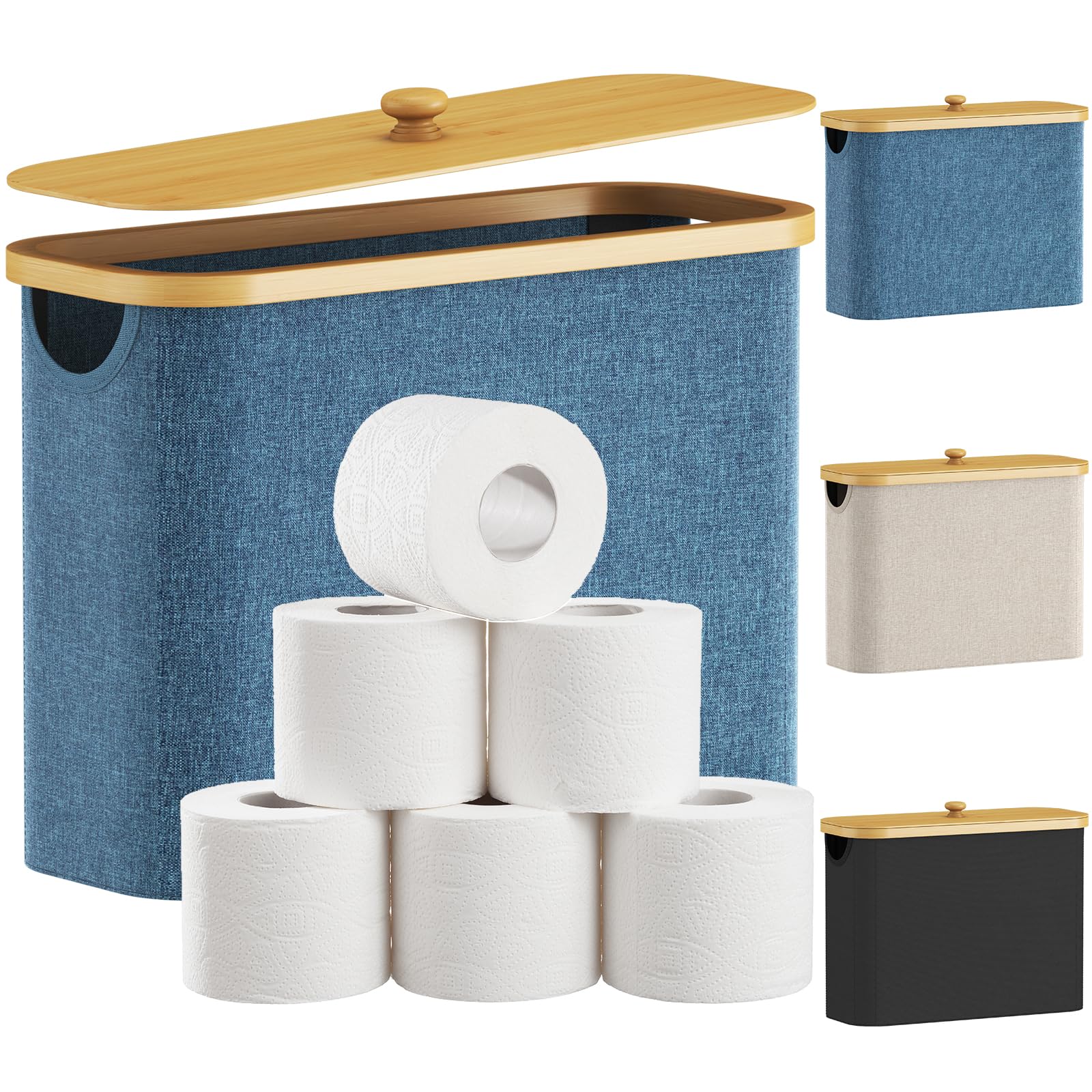 Amazon.com: Lifewit Toilet Paper Storage, Bamboo Toilet Paper Basket ...