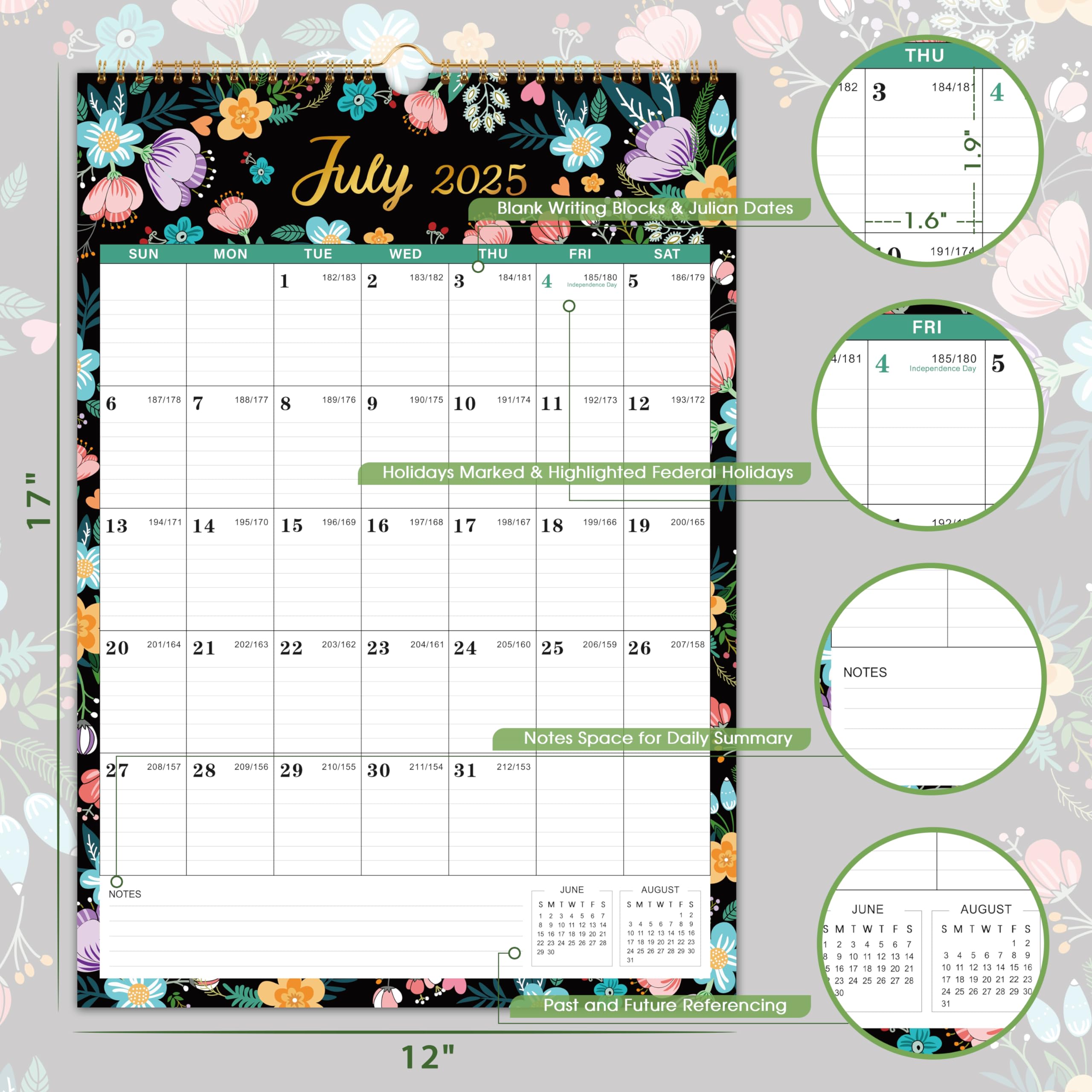 Snapklik.com : 2024-2025 Wall Calendar -18 Monthly Calendar 2024-2025 ...