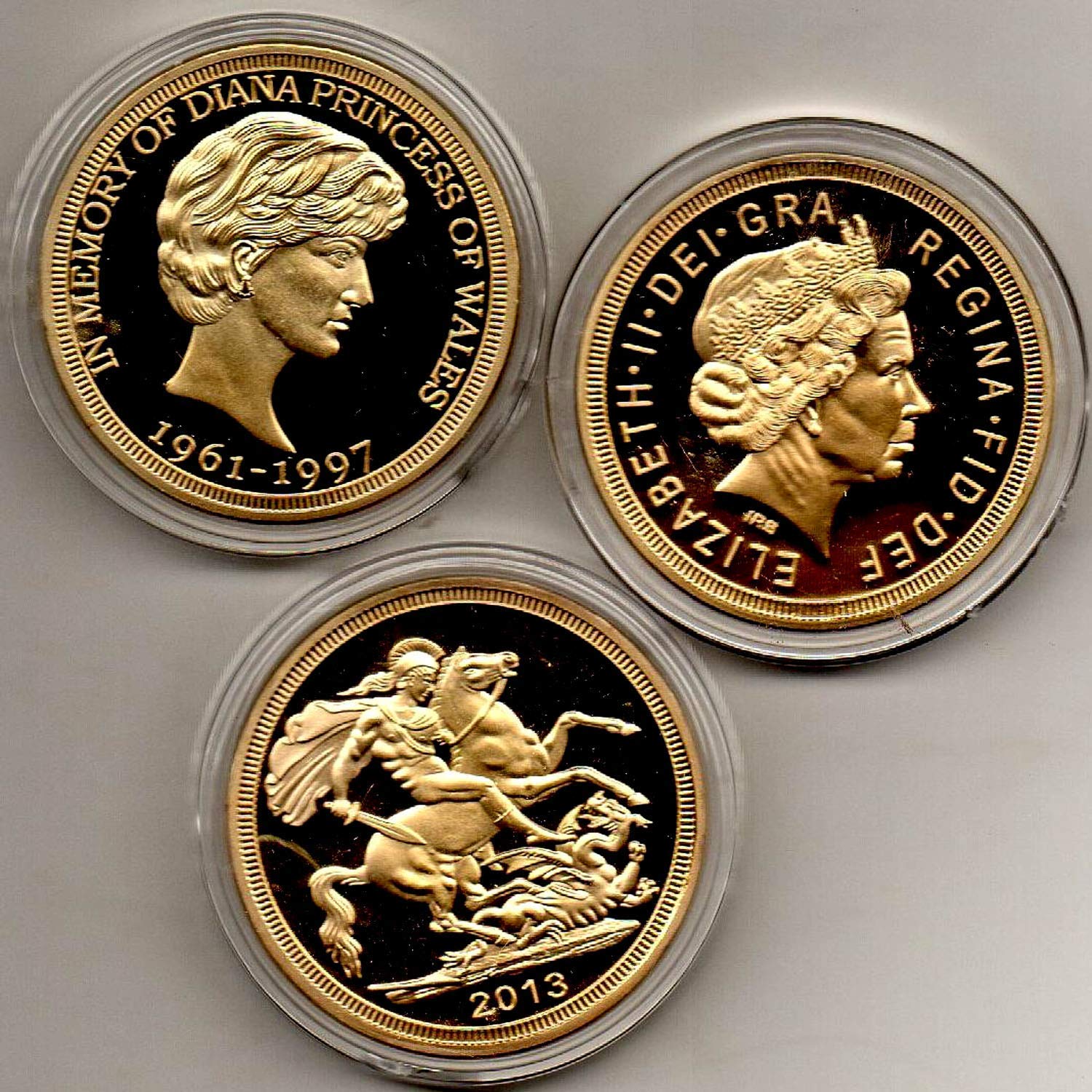 Buy GOLD MINT Princess of Wales Lady Diana and Queen Elizabeth II ...