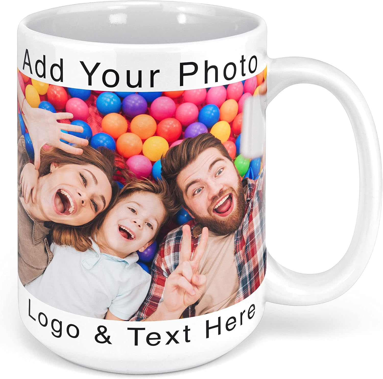 Amazon.com: Custom Photo Coffee Mugs, 15 oz, Personalized Mugs w ...