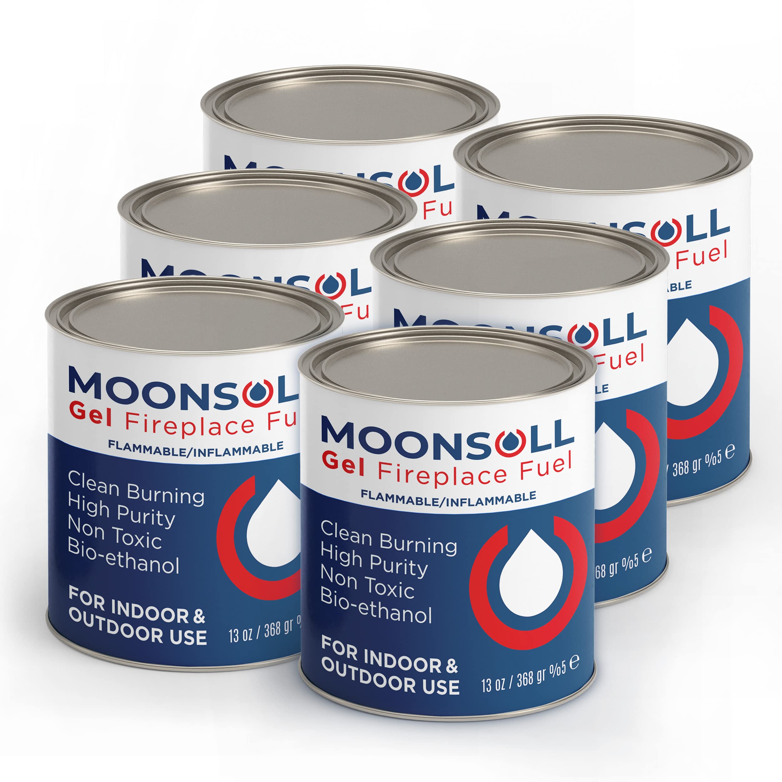 Amazon.com: MoonSoll Gel Fuel Cans for Fire Bowl and Fireplace (6 x ...