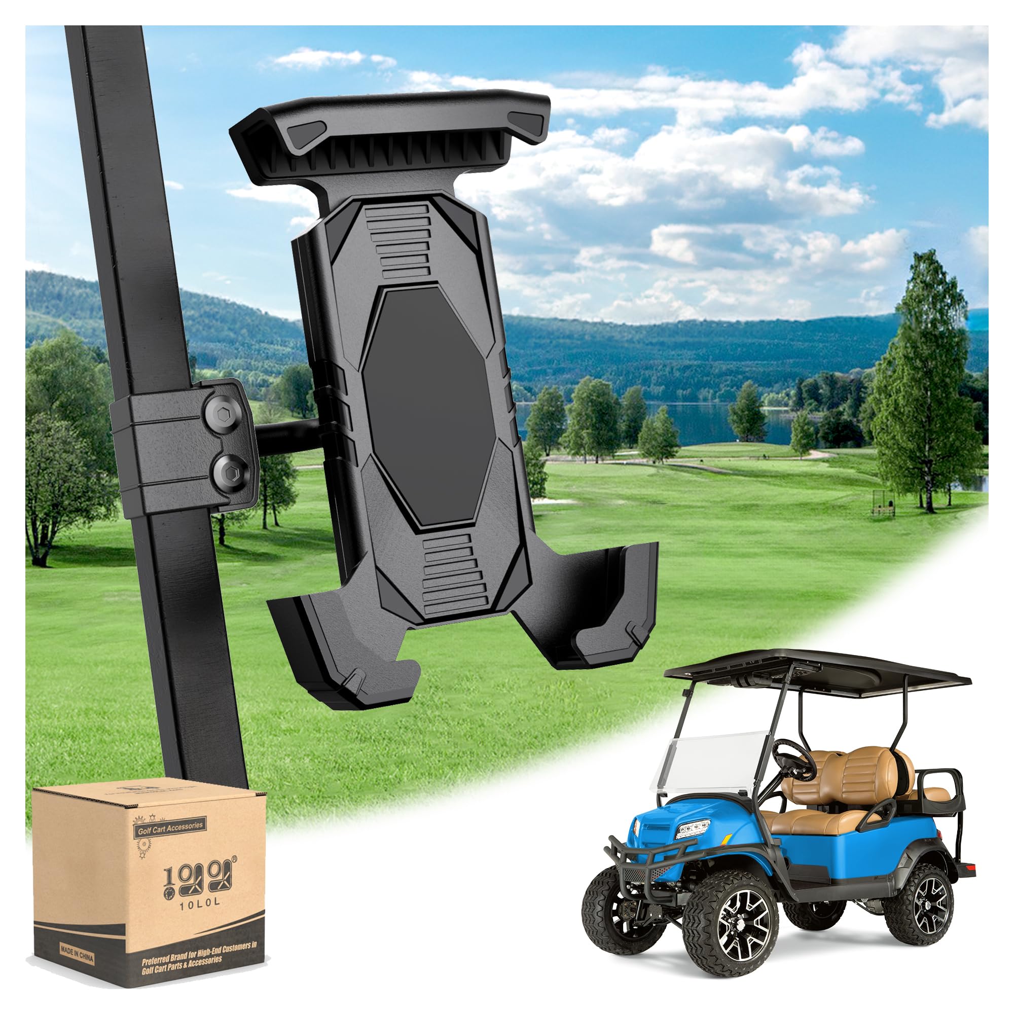 Amazon.com: 10L0L Golf Cart Phone Holder Mount Compatible with EZGO ...