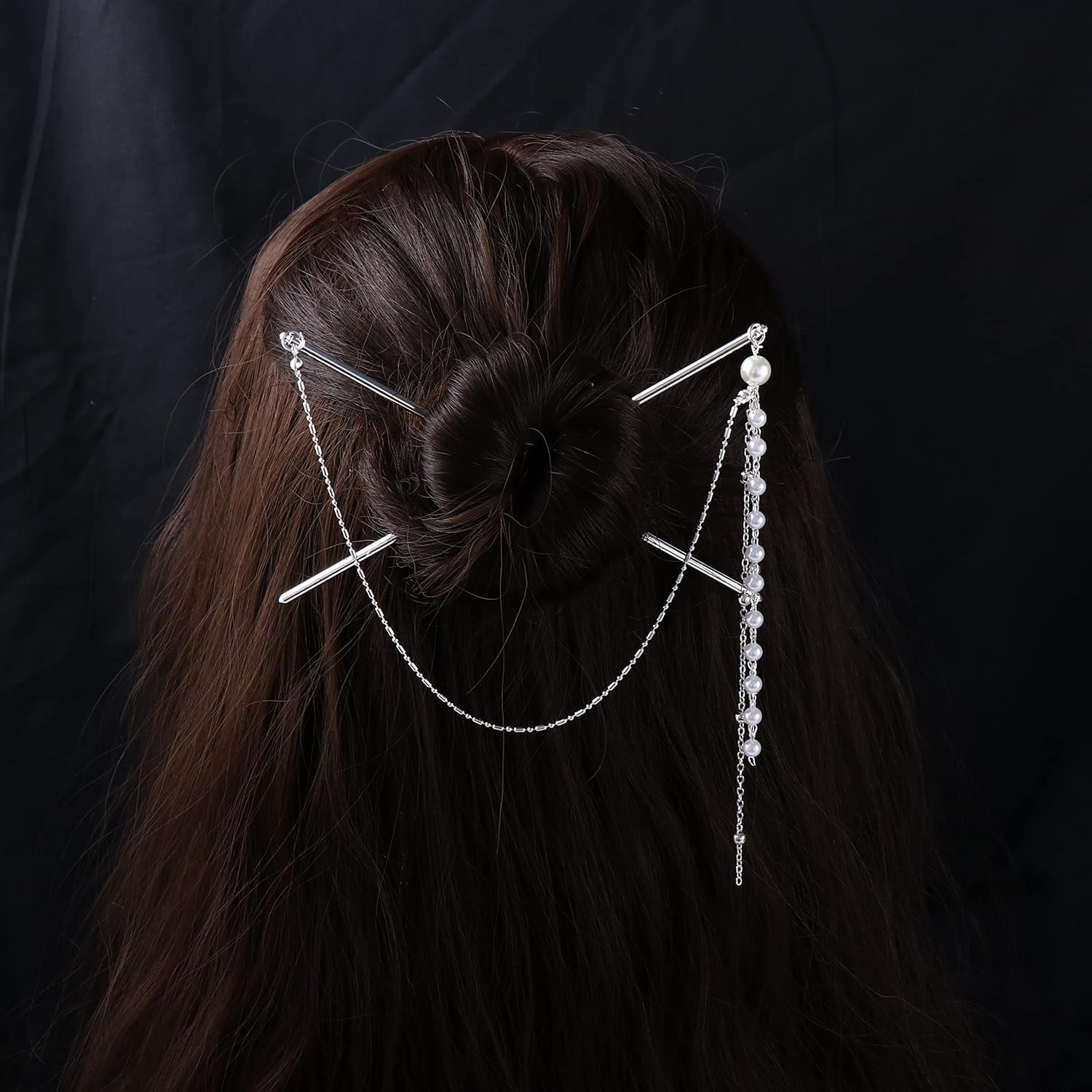 Amazon.com : Chinese Hair Sticks with Tassel,Pearl Tassel Hair Sticks ...