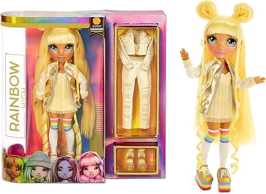 Amazon.com: Rainbow Surprise Rainbow High Sunny Madison - Yellow ...