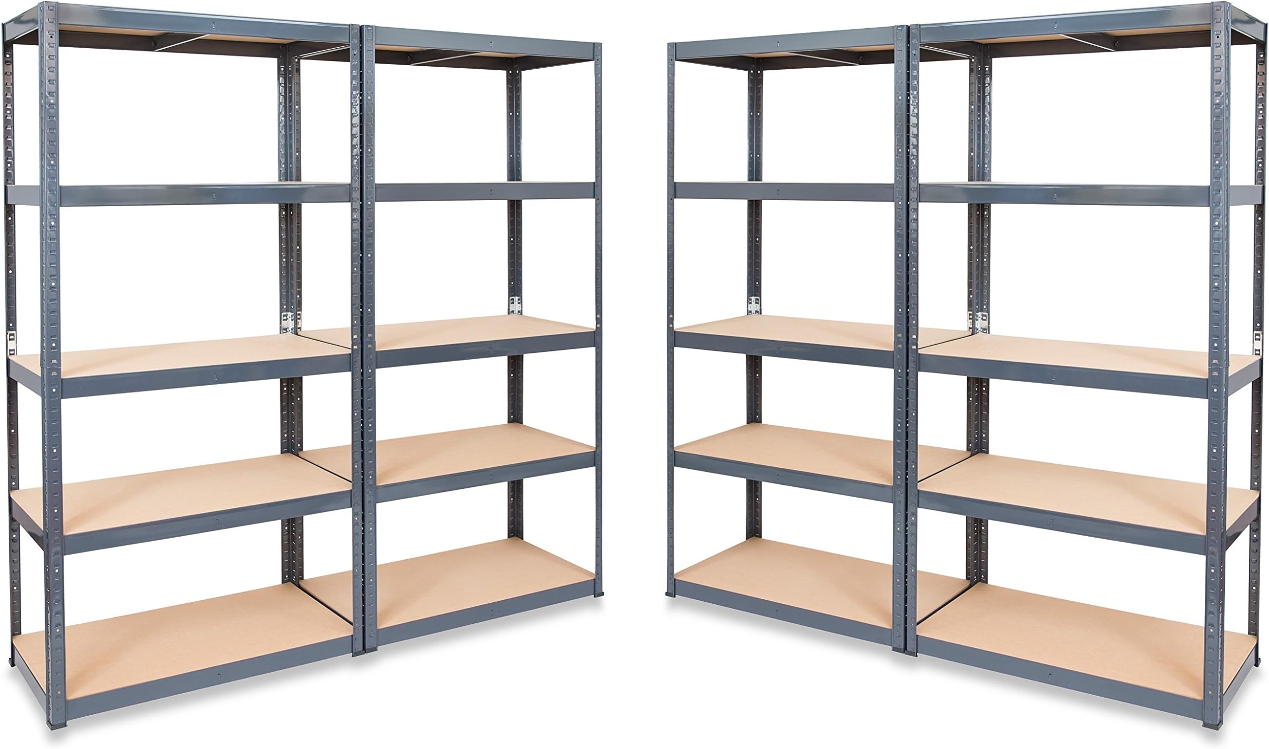 Storalex 3 x 300mm Deep Space Saving Garage Shelving/Racking Units ...