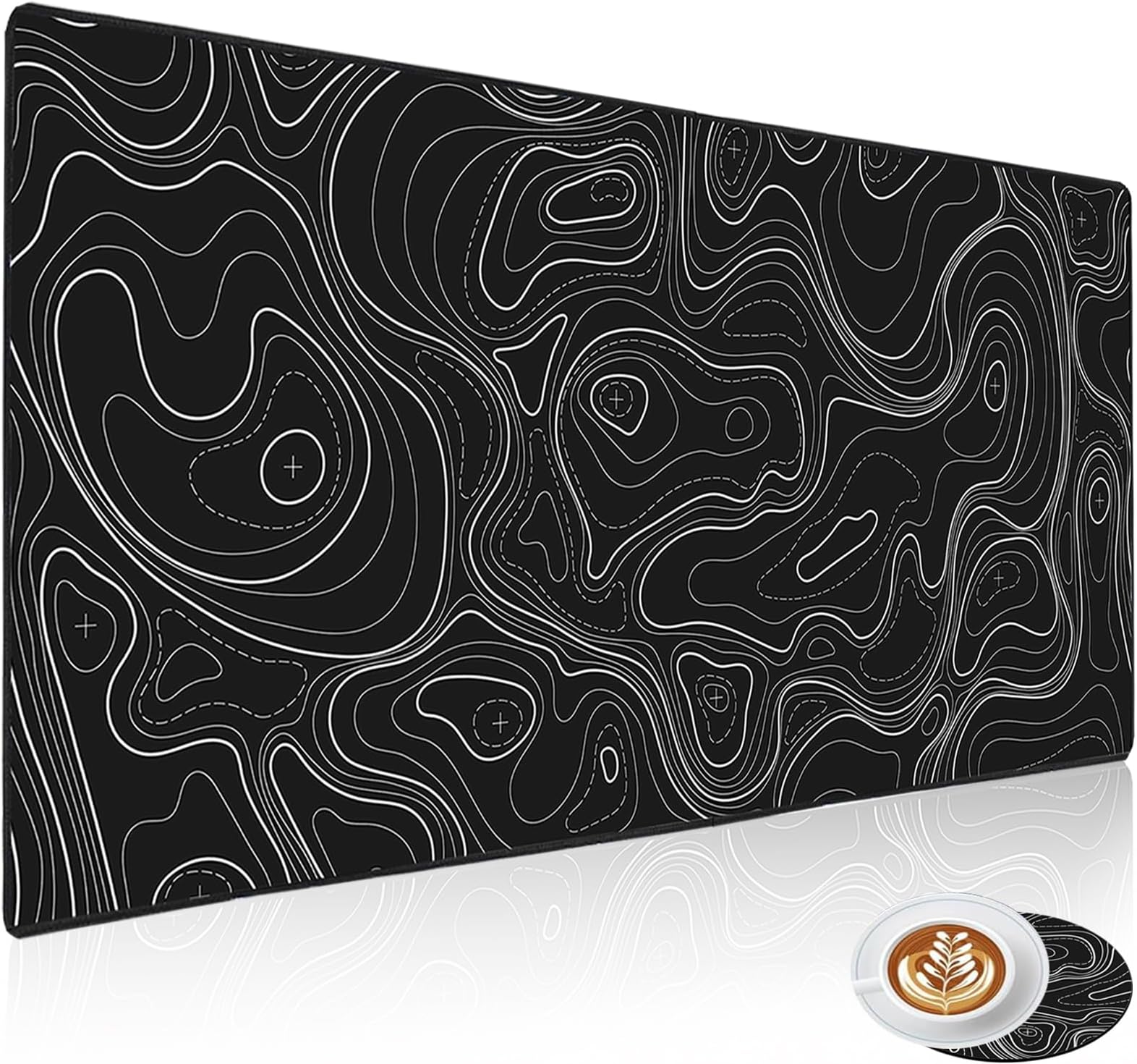 Amazon.com: SSOIU White Gold Marble Desk Mat, Desk Pad, Large Mousepad ...