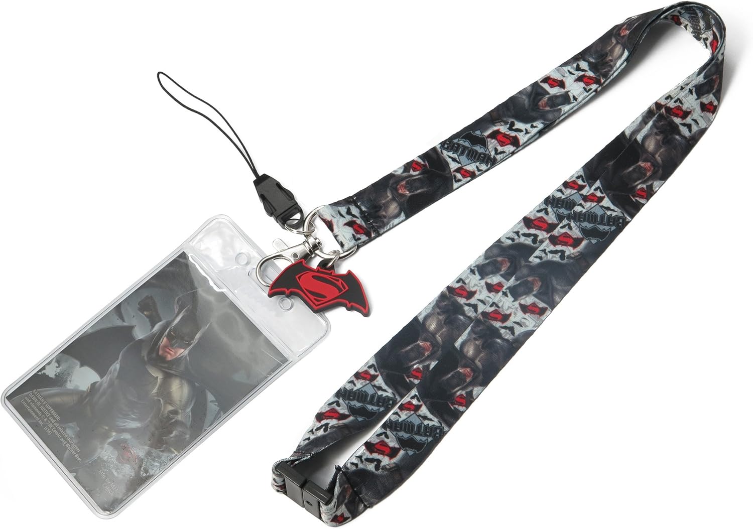 Amazon.com: DC Comics Batman Lanyard with Dangle Action Figure ...