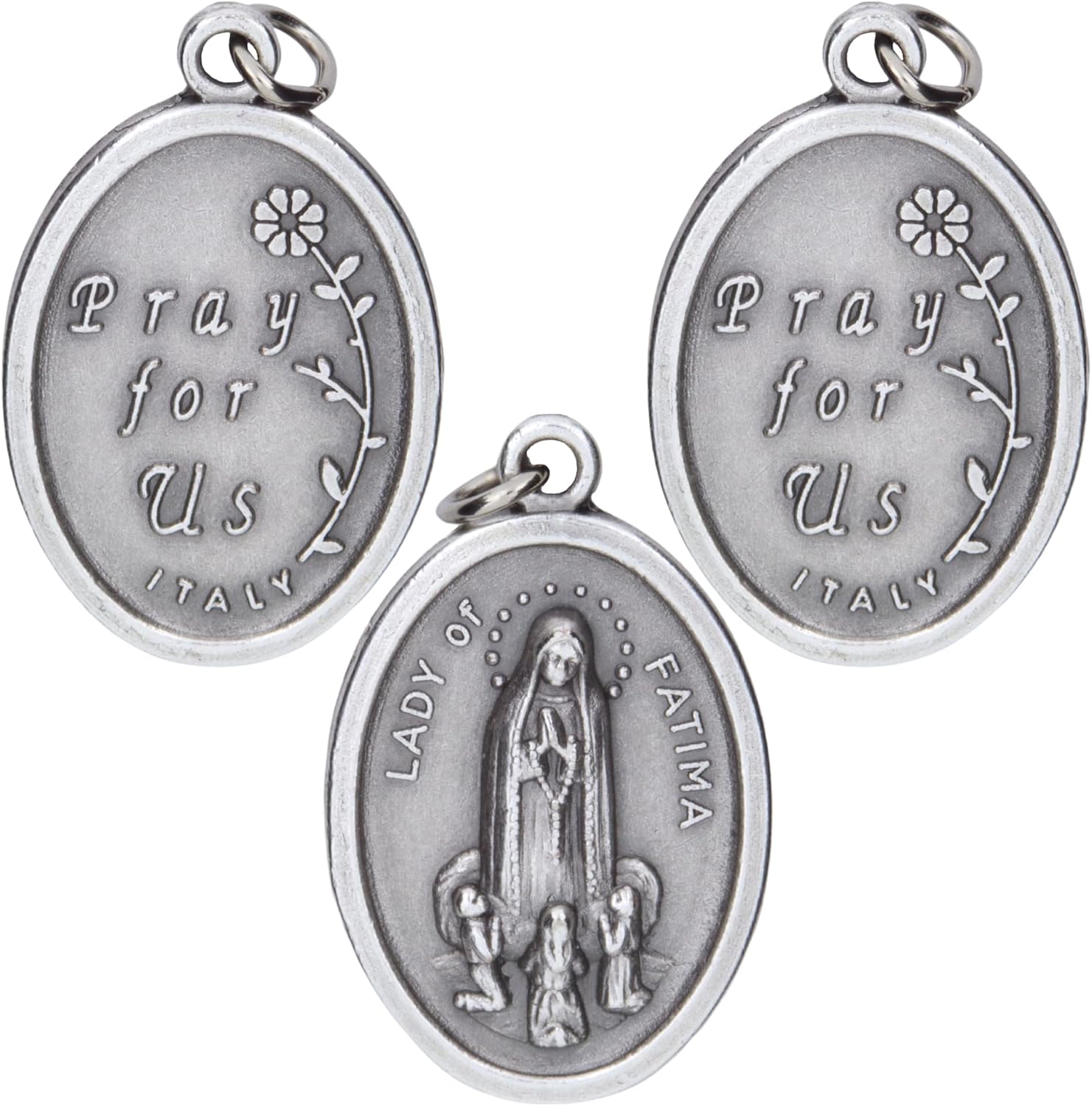 Amazon.com: Needzo - Our Lady of Fatima Pendant, Pray For Us Double ...