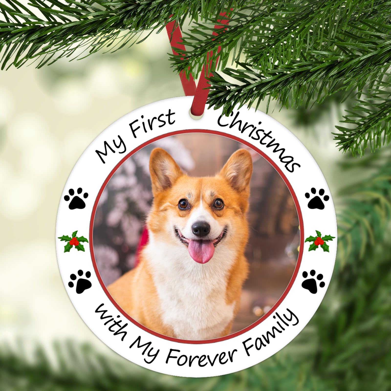 Amazon.com: JUESMOS My First Christmas Dog Picture Frame Ornaments 2024 ...