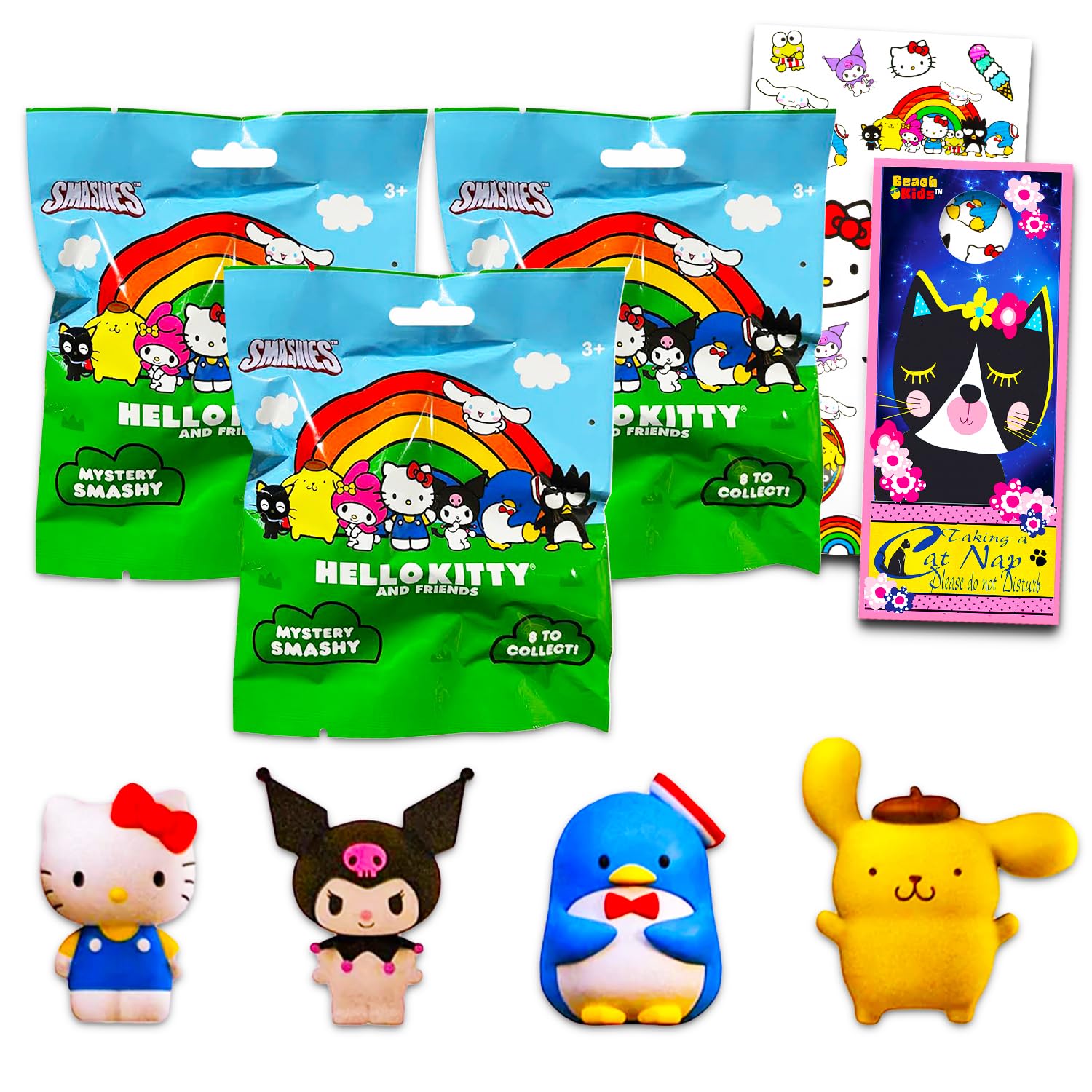 Amazon.com: Hello Kitty Squishy Figures Blind Bags Set - 3 Pack Hello ...