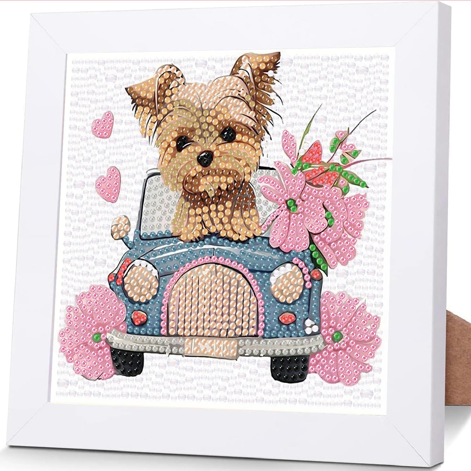 Amazon.com: Dog Diamond Art Kits for Kids with Frame,Animal Diamond Art ...