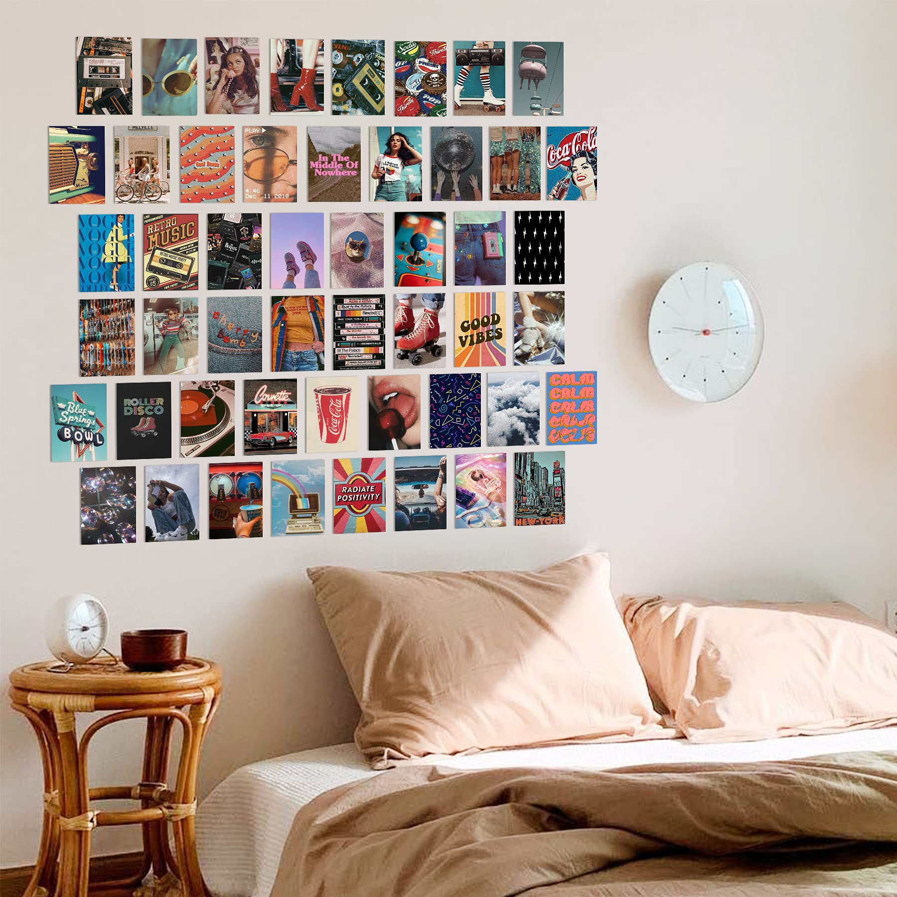 KOSKIMER Retro 80s Aesthetic Photo Collage Kit, 50 Set 4x6 Inch, Wall ...