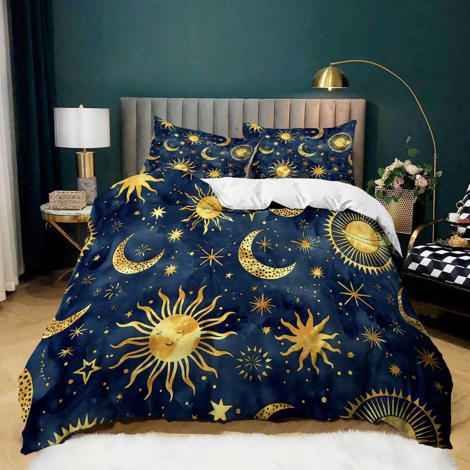Navy Blue And Gold Bedding Luxury Navy & Golden Royal Duvet Cover Set