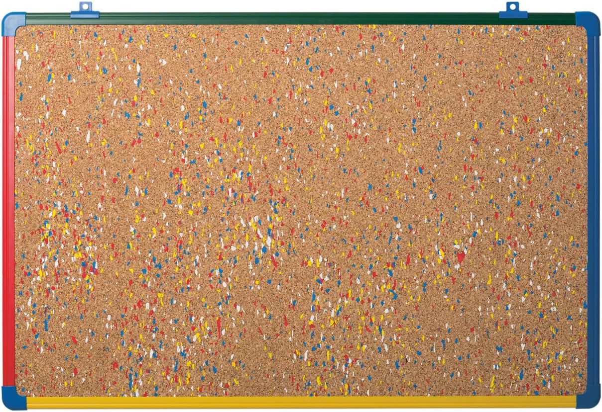 Amazon.com : MasterVision Schoolmate Colorful Confetti Cork Board, 24 ...
