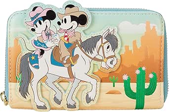 Amazon.com: Loungefly Disney Western Mickey & Minnie Wallet | Disney ...