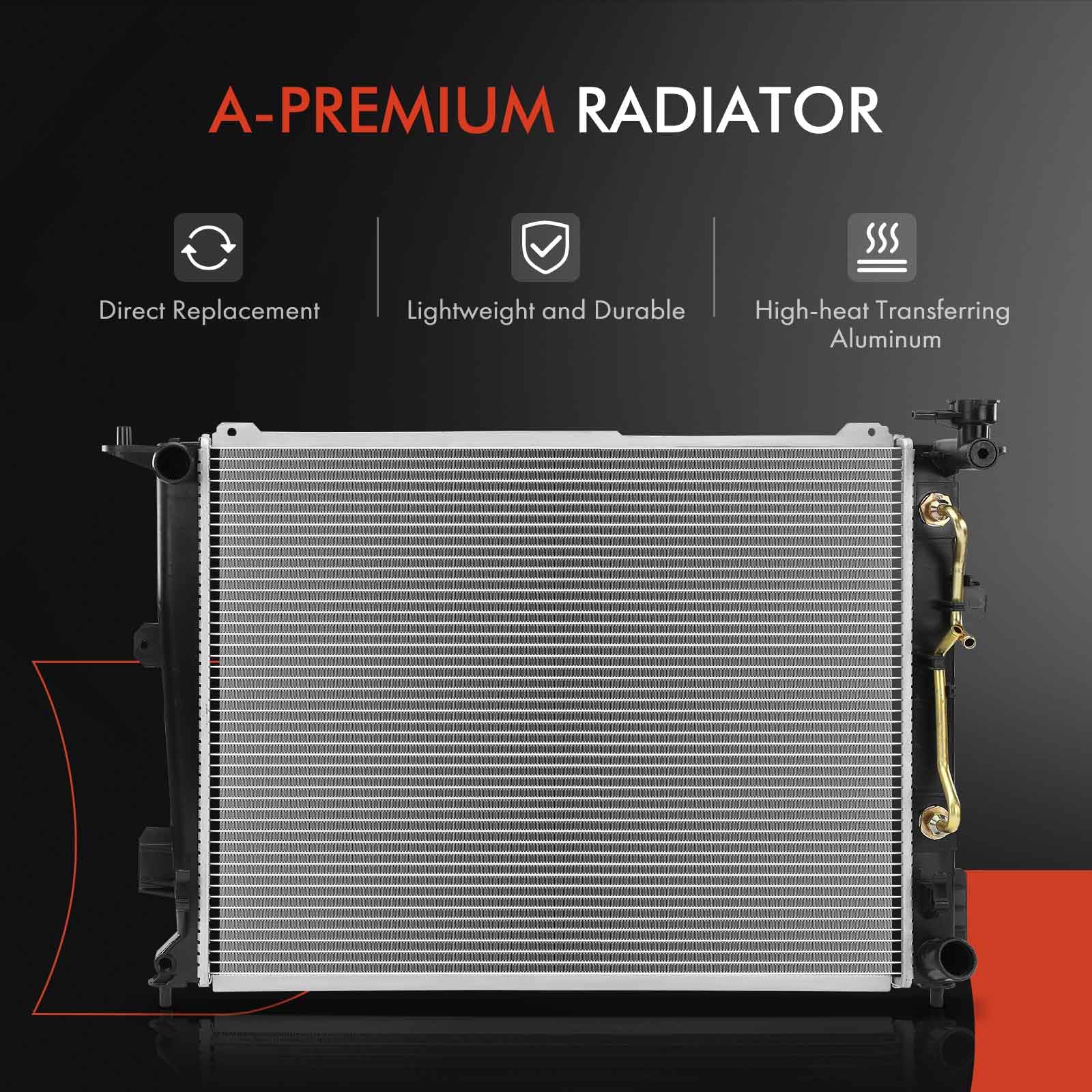 A-Premium Engine Coolant Radiator with Transmission Oil Cooler ...