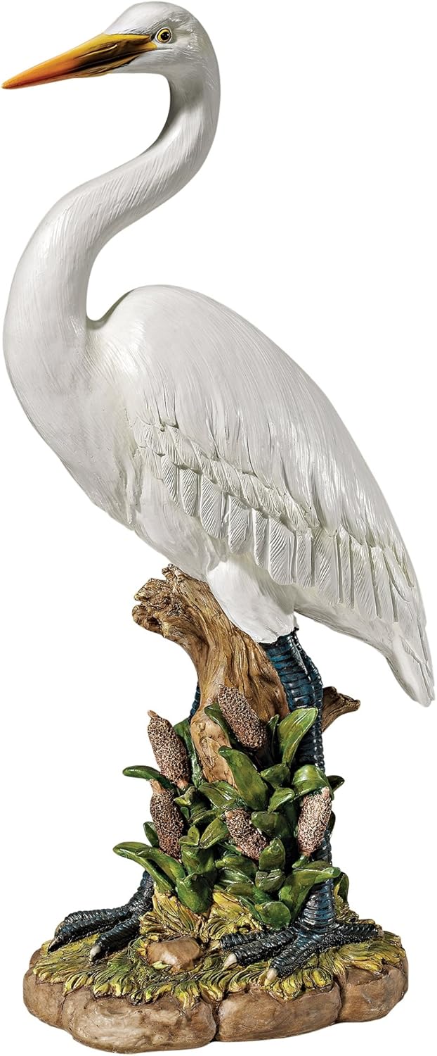 Amazon.com : Design Toscano QL1558266 The Great White Egret Statue,full ...