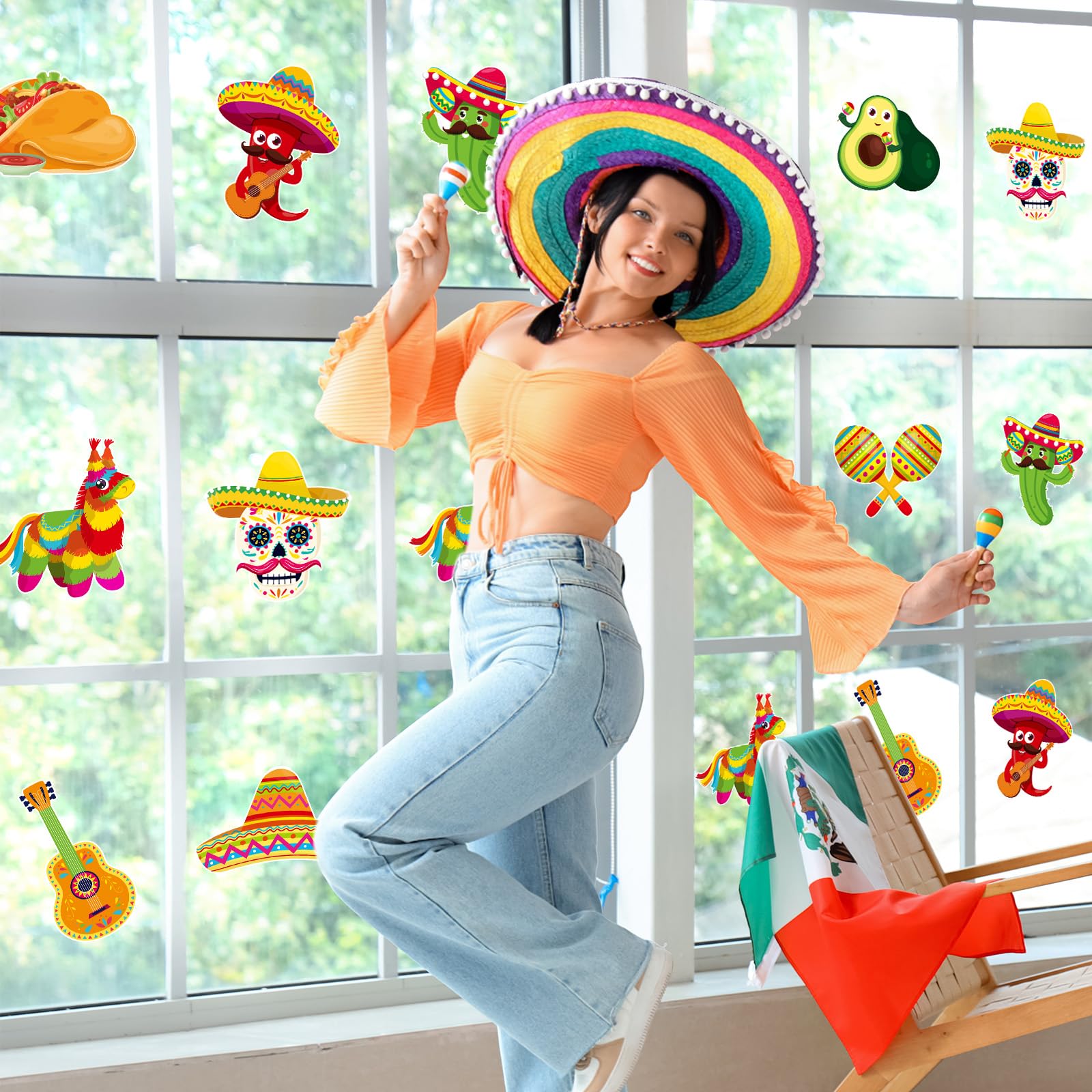 Snapklik.com : Kosiz 45 Pcs Mexican Party Cutouts Cinco De Mayo Paper ...