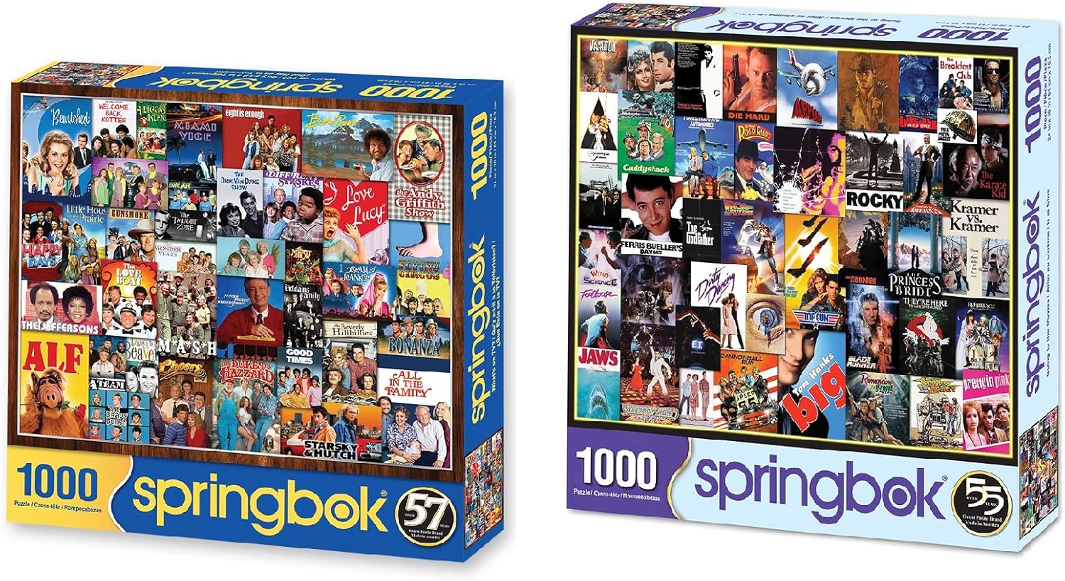 Amazon.com: Springbok 1000 Piece Puzzles - Set of 2 - What's on TV? and ...