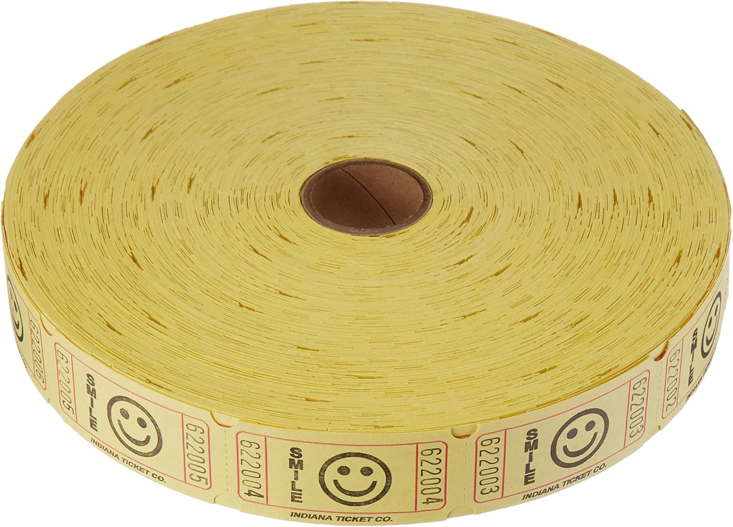 Amazon.com: Smiley Yellow Ticket Roll - 1" x 2" (1 Roll of 2,000 ...