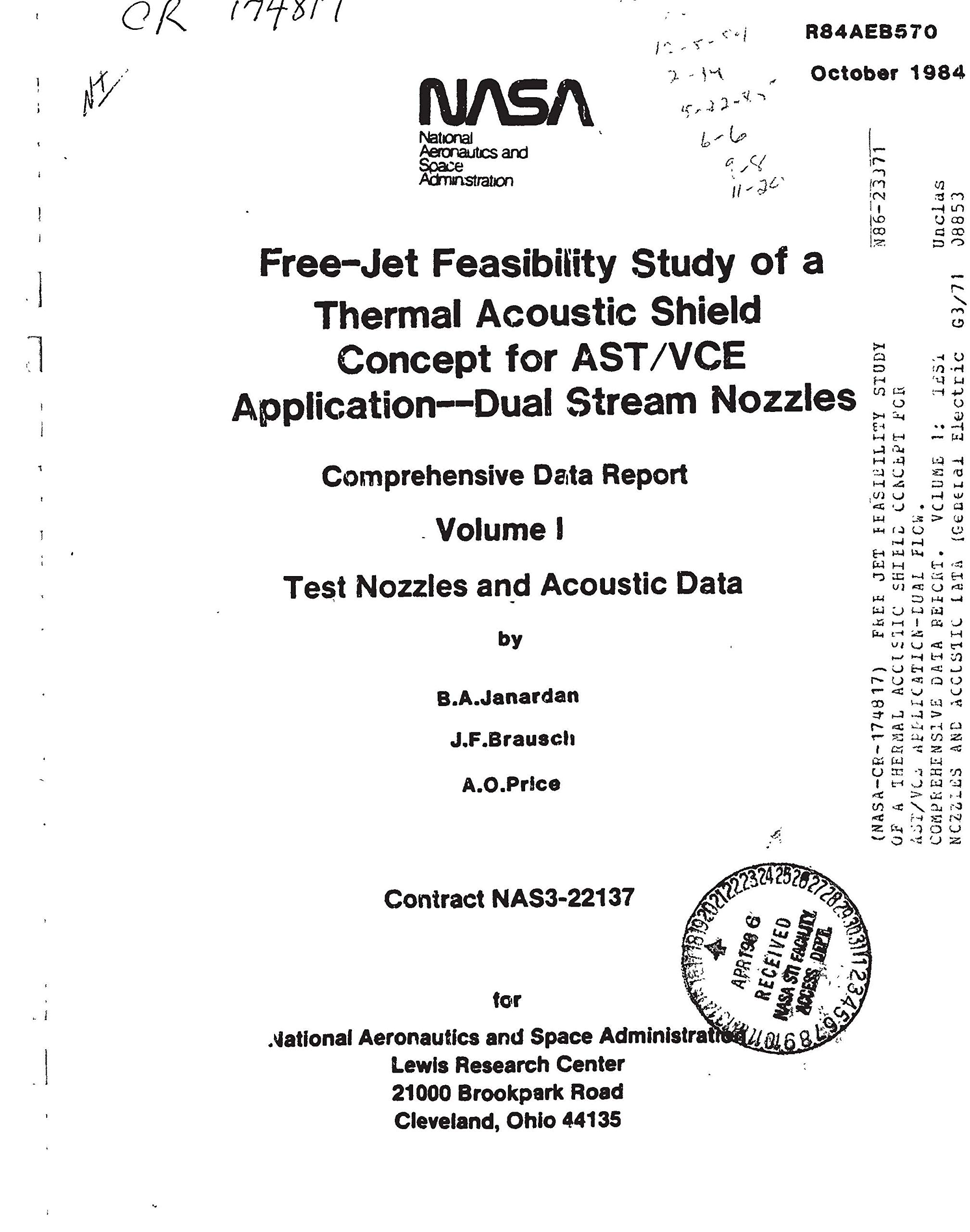 Buy Free jet feasibility study of a thermal acoustic shield concept for ...