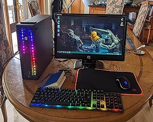Amazon.com: HP EliteDesk Desktop RGB Lights Computer AMD A-Series ...