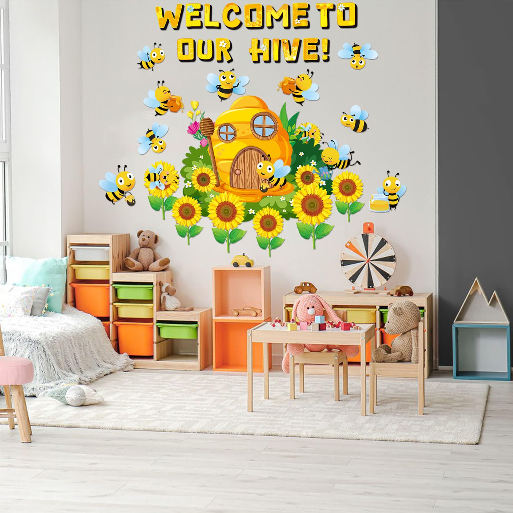 Snapklik.com : 35 Pieces Bee Theme Classroom Decorations - Bee Hive ...
