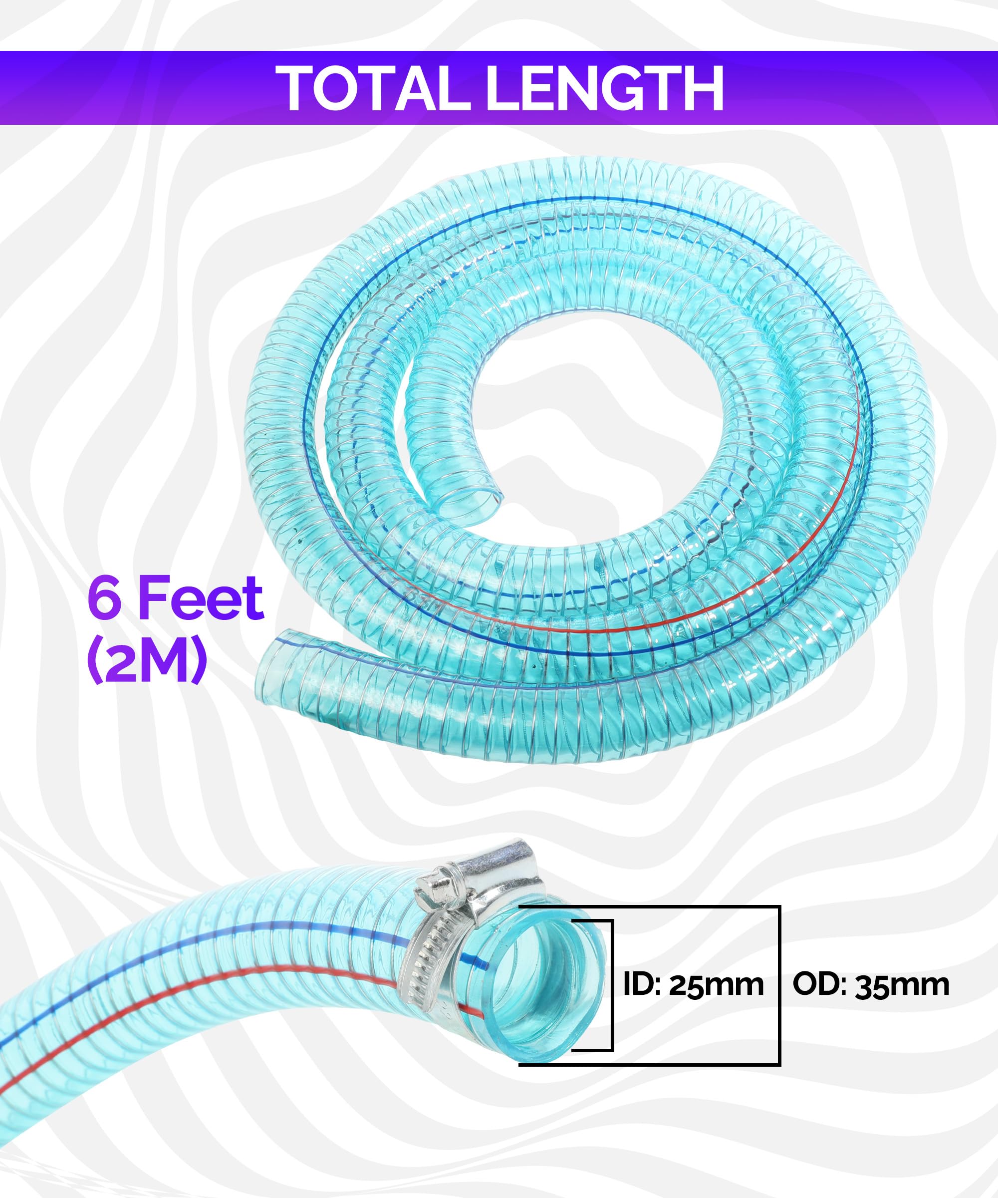 Snapklik.com : Bylikeho Fuel Hose,1 Inch Suction Hose,Fuel Transfer ...