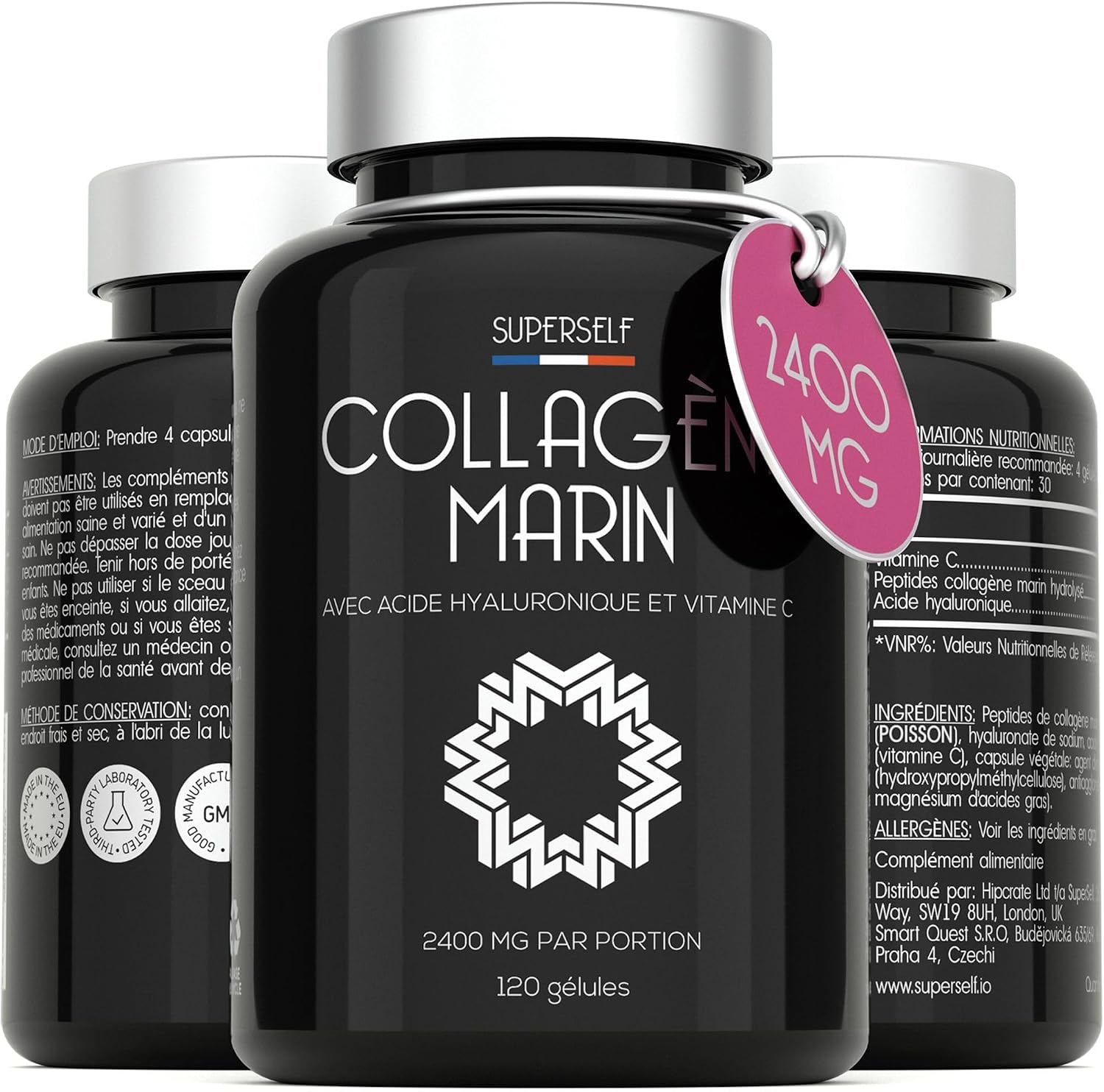 Collagène Marin 2400 mg - Collagene Marin Type 1 avec Acide ...