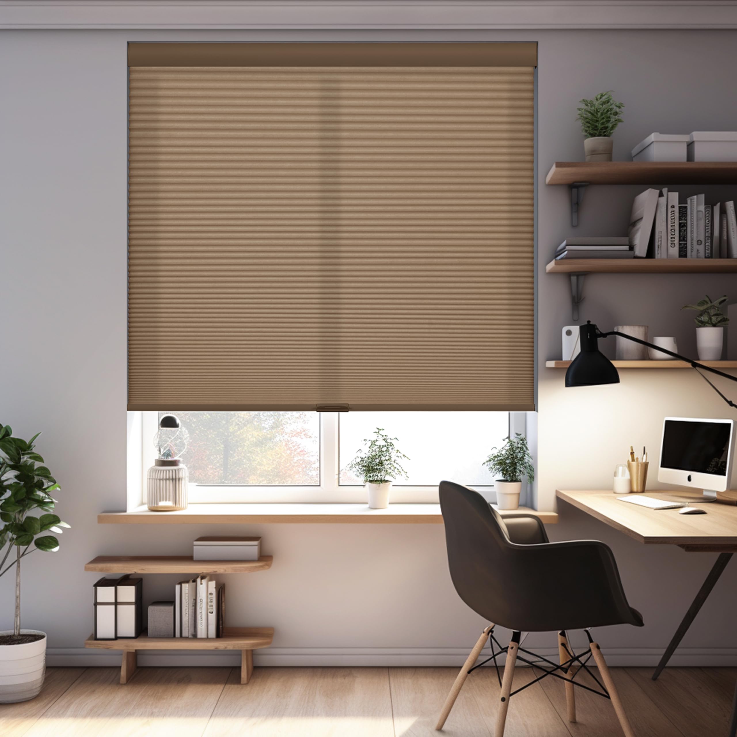 Amazon.com: Boolegon Cordless Light Filtering Cellular Shades ...