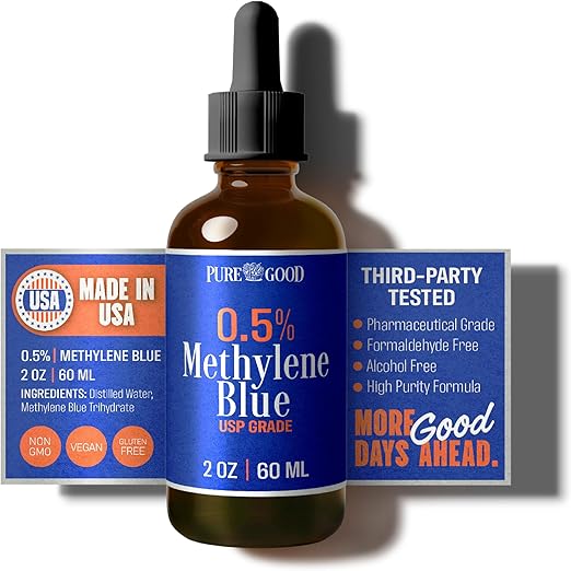 Amazon.com: PureGood Pharmaceutical Grade Methylene Blue 0.5% (60 mL ...