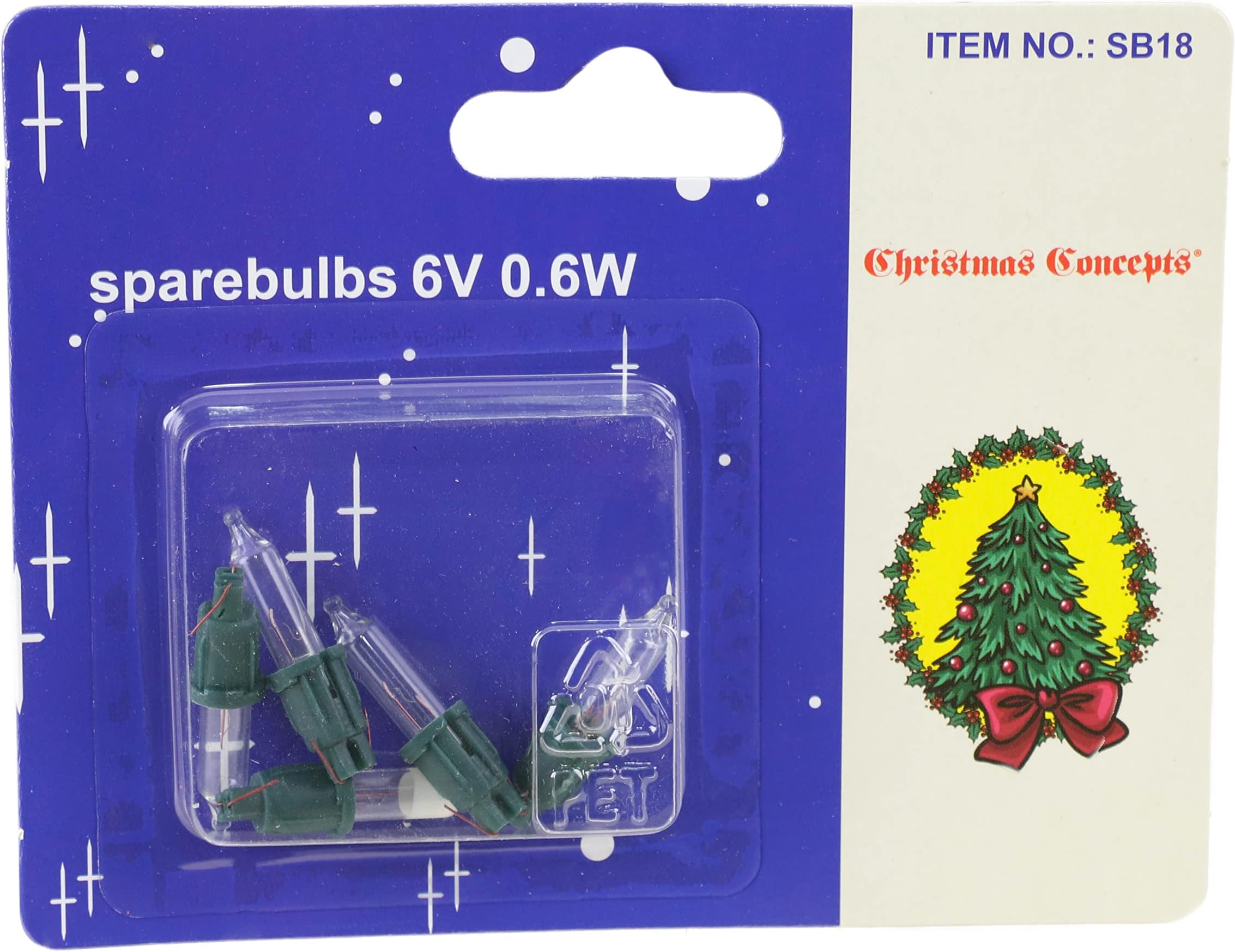 Christmas Concepts Pack of 5 Clear Push in fuse bulbs 12v (No 3b ...