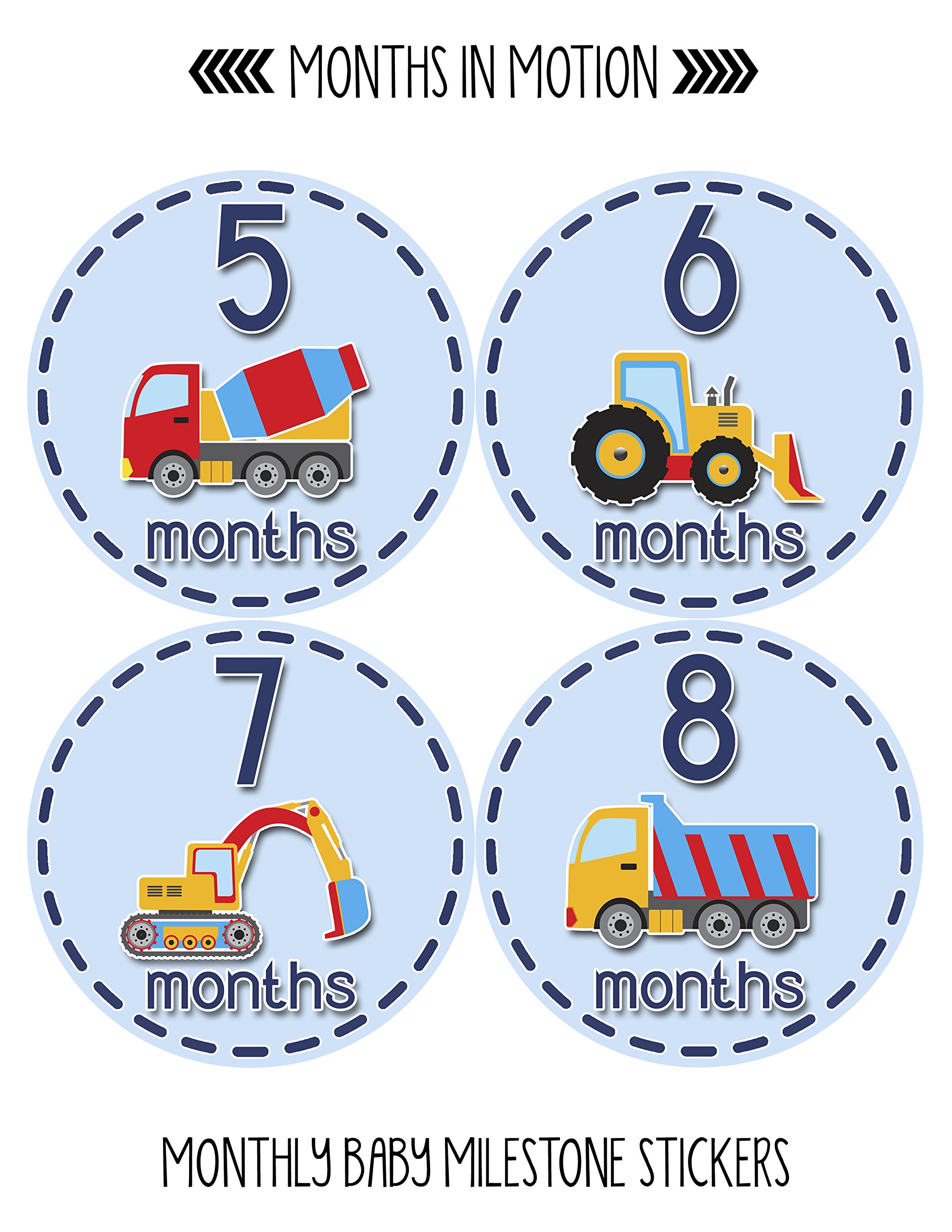 18 Months Printable Stickers Monthly