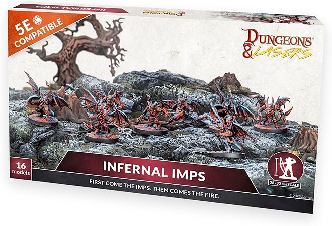 Amazon.com: Dungeons & Lasers Infernal Imps DND Miniatures Set - 16 ...
