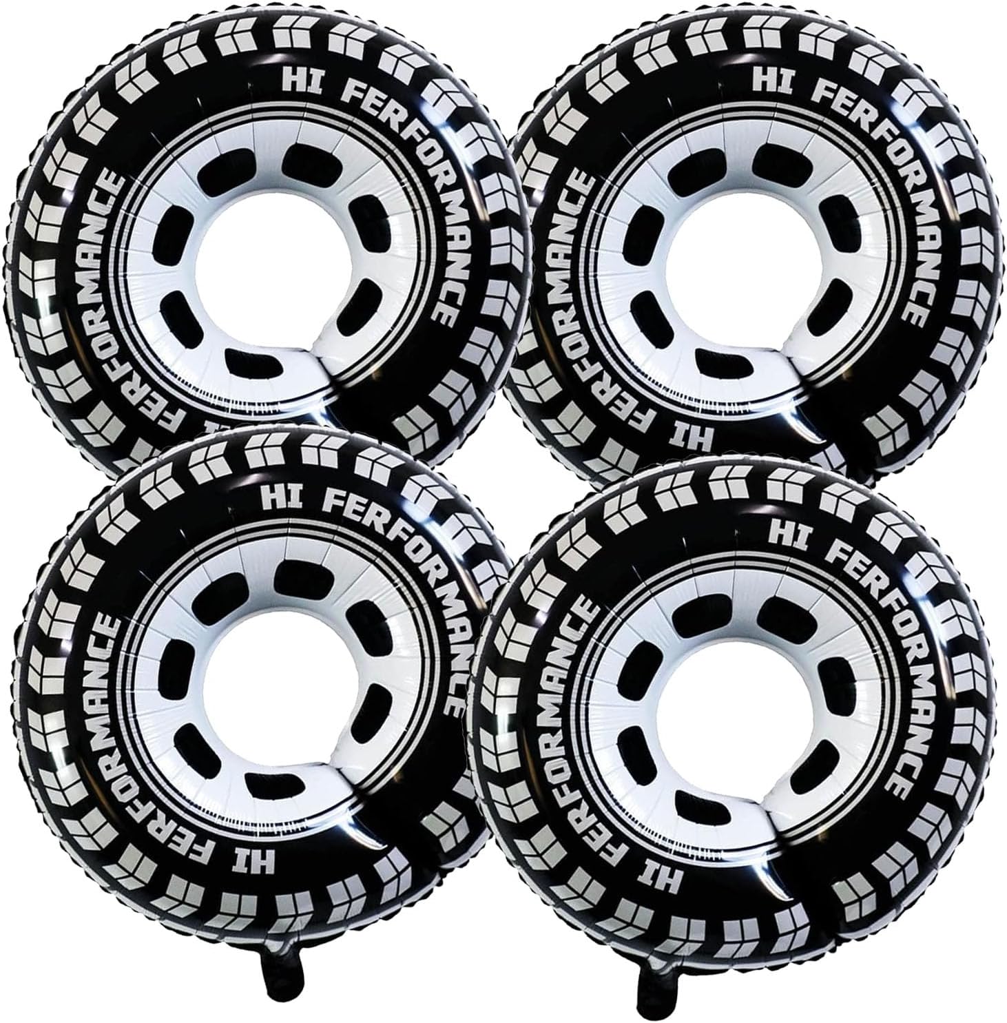 Amazon.com: GOTPASS 30 Inch Wheel Balloons 4Pcs Race Car Tire Balloons ...