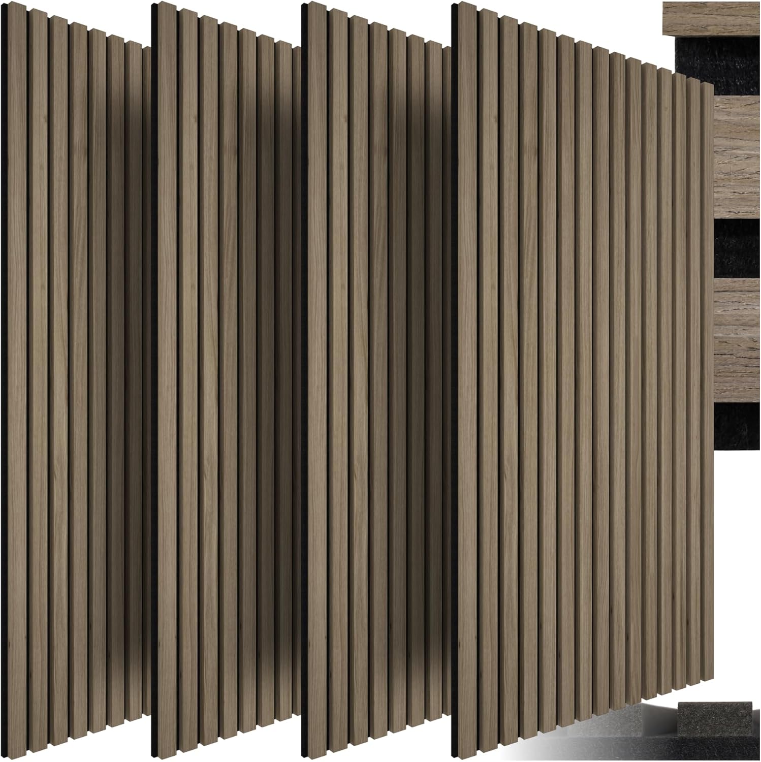 tectake® 3D Akustikpaneele, Holz Optik Paneele, Wandpaneele in ...