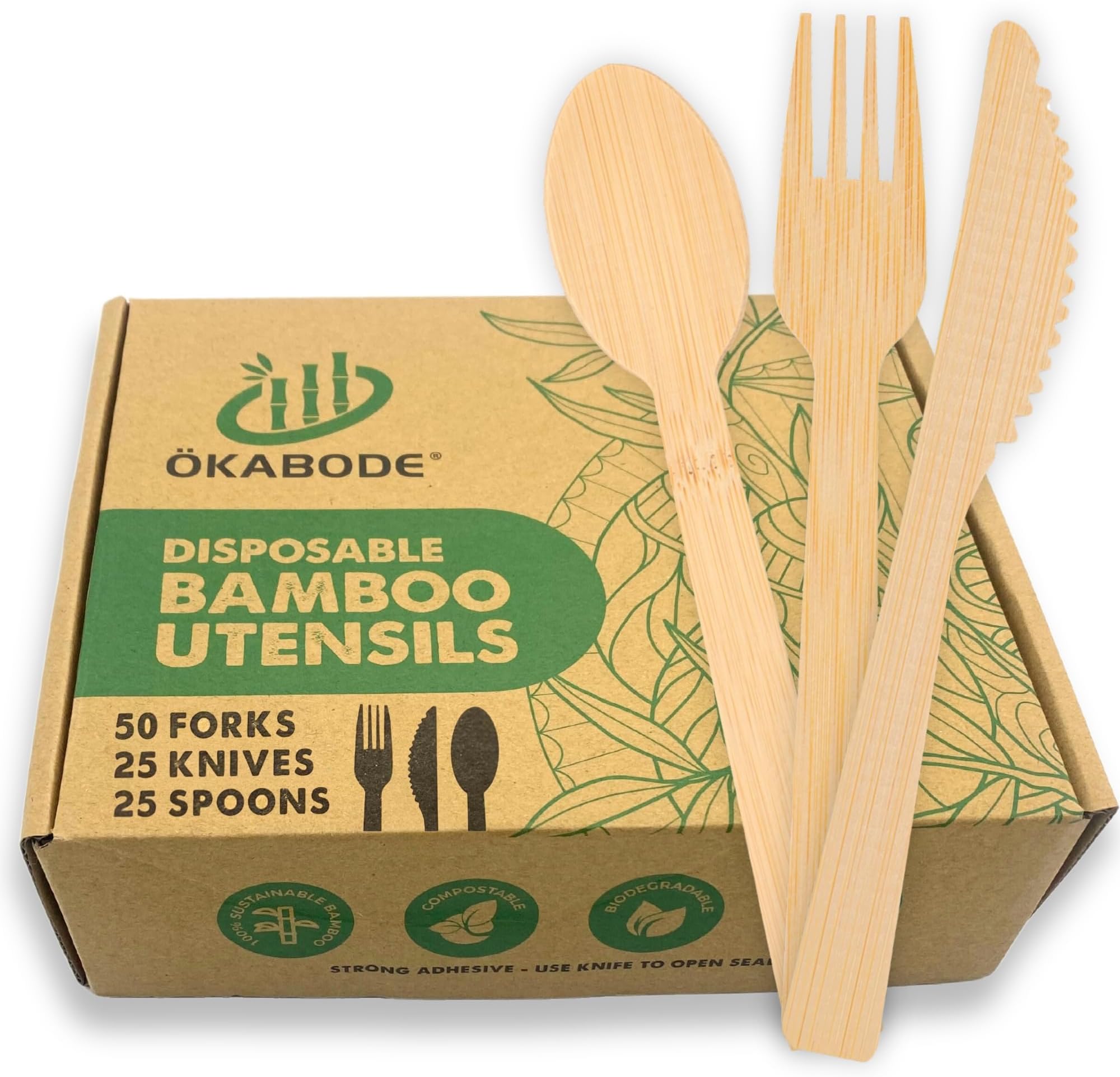 Amazon.com: EarthClusive Disposable Wooden Cutlery Set - 300 pcs (150 ...
