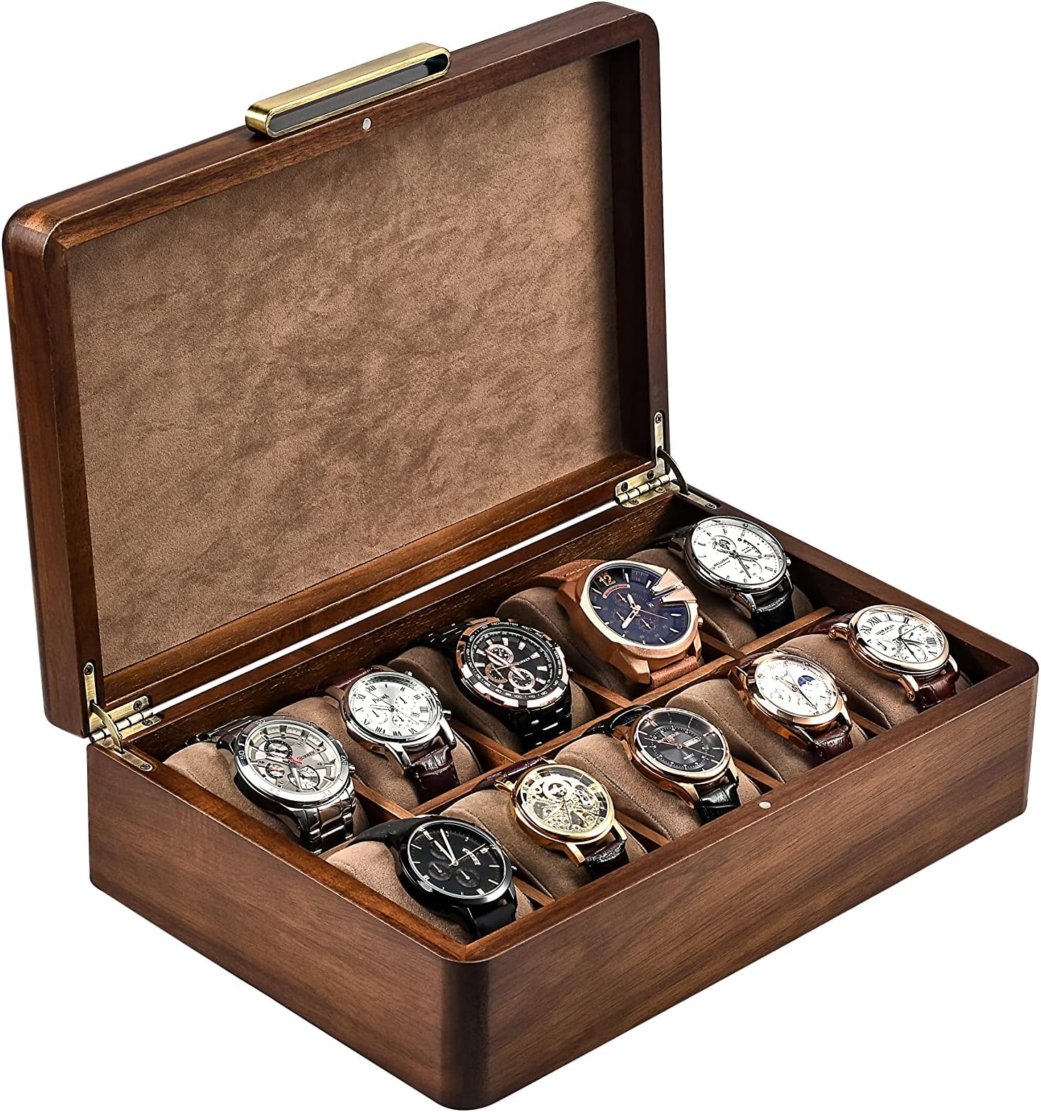 Amazon.com: Lifomenz Co 12 Watch Box for Men Watch Display Case Wood ...