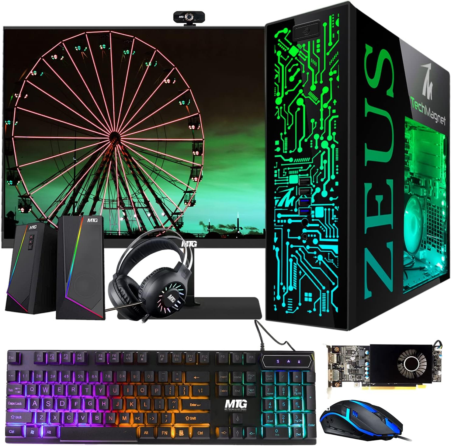 Amazon.com: TechMagnet Gaming Desktop PC, Intel i5 6th Gen, Zeus Pro 6 ...